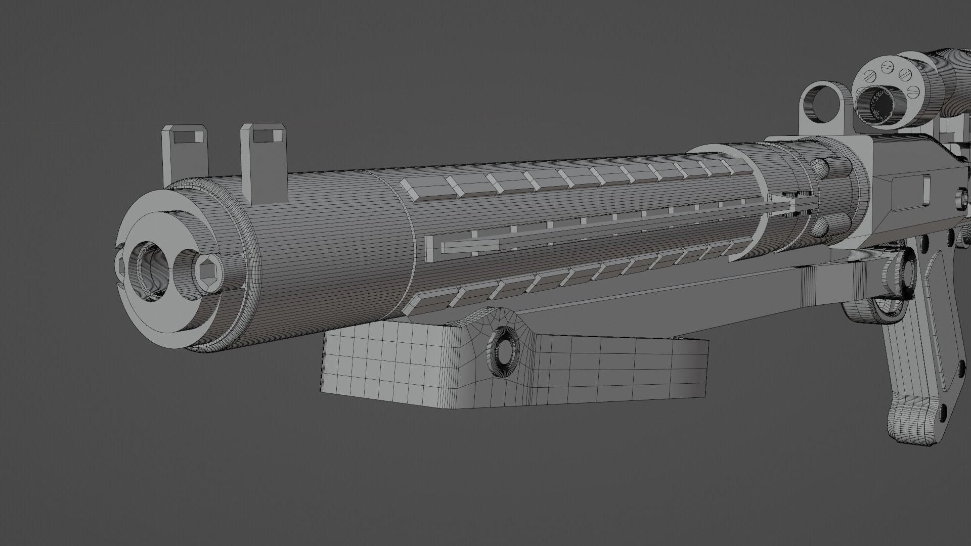 Imperial Armored Commando Blaster Rifle 3D model | CGTrader