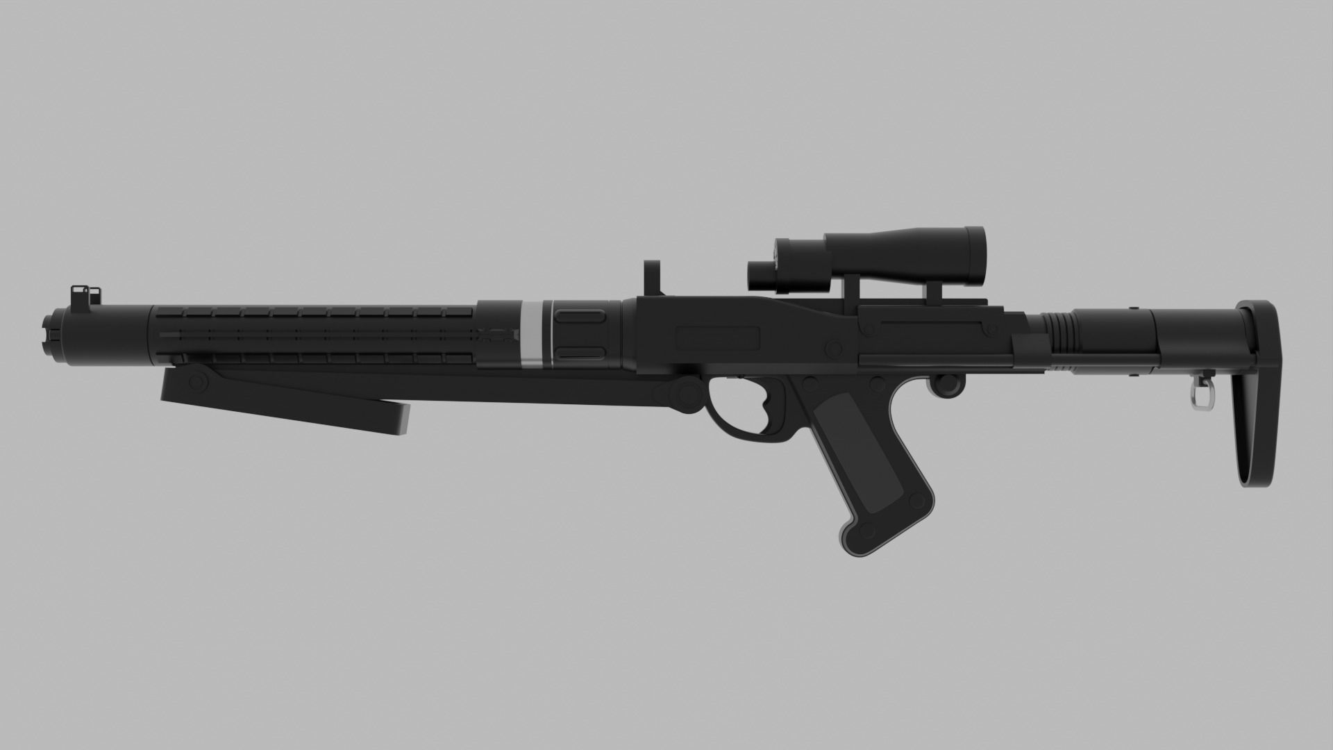 Imperial Armored Commando Blaster Rifle 3D model | CGTrader