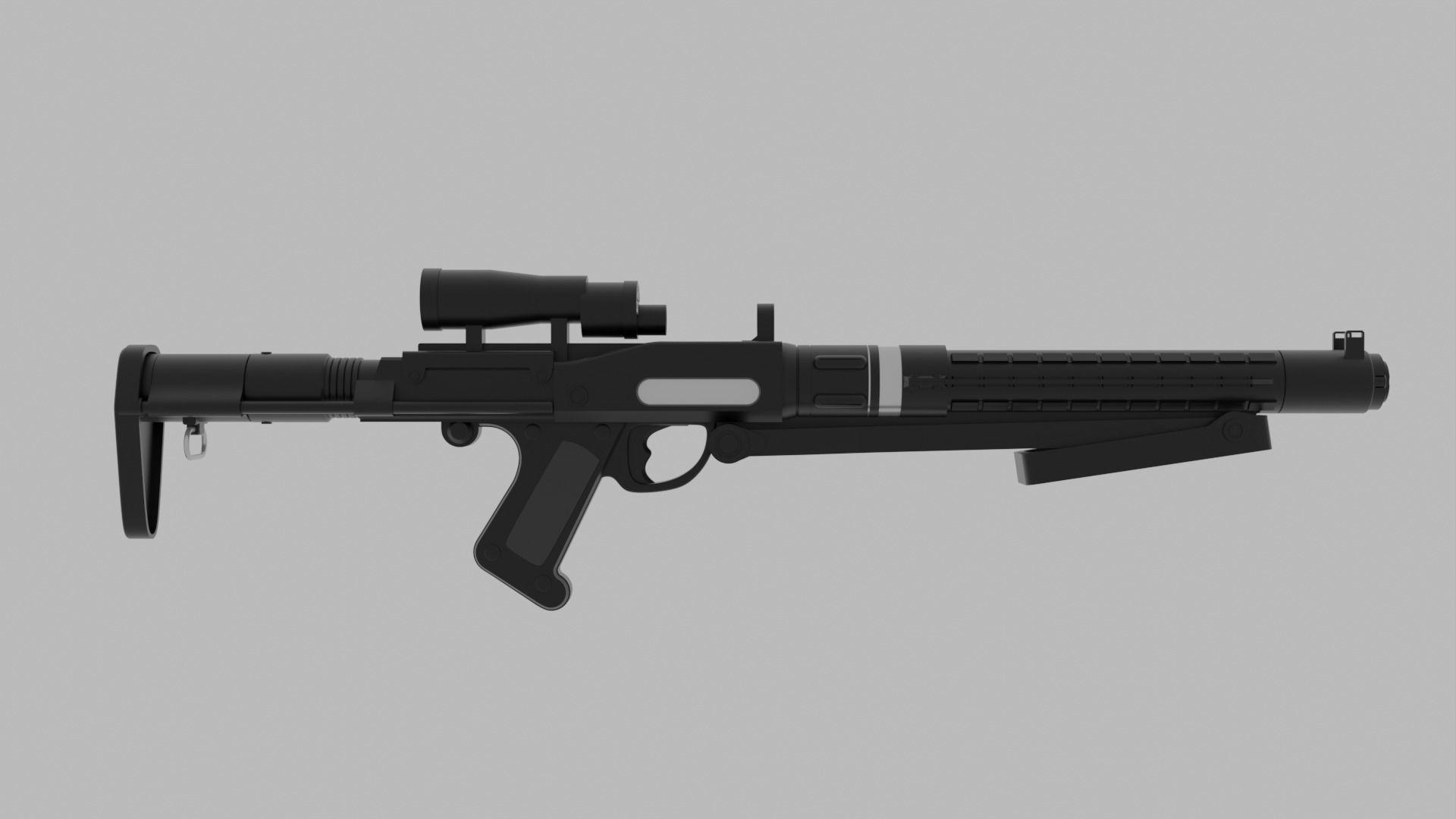 Imperial Armored Commando Blaster Rifle 3D model | CGTrader