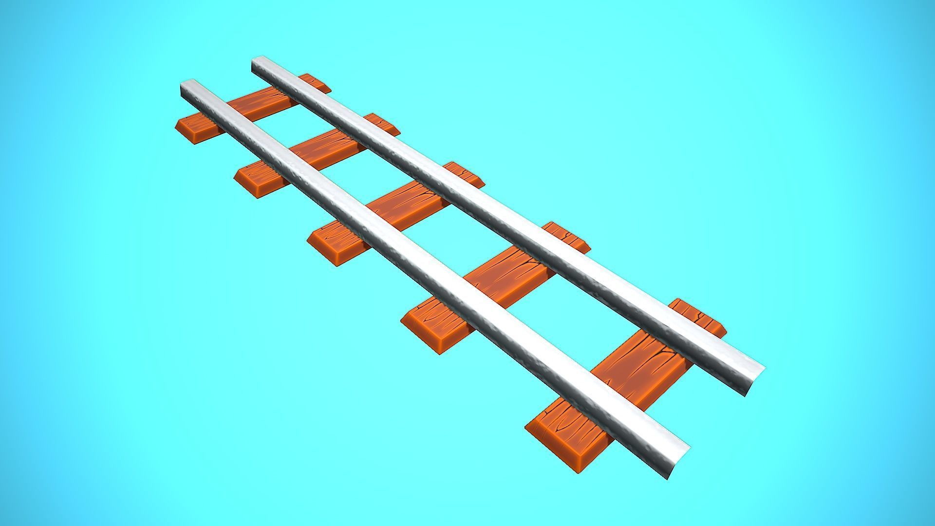 3D model MODULAR RAILS CARTOON STYLIZED VR / AR / low-poly | CGTrader