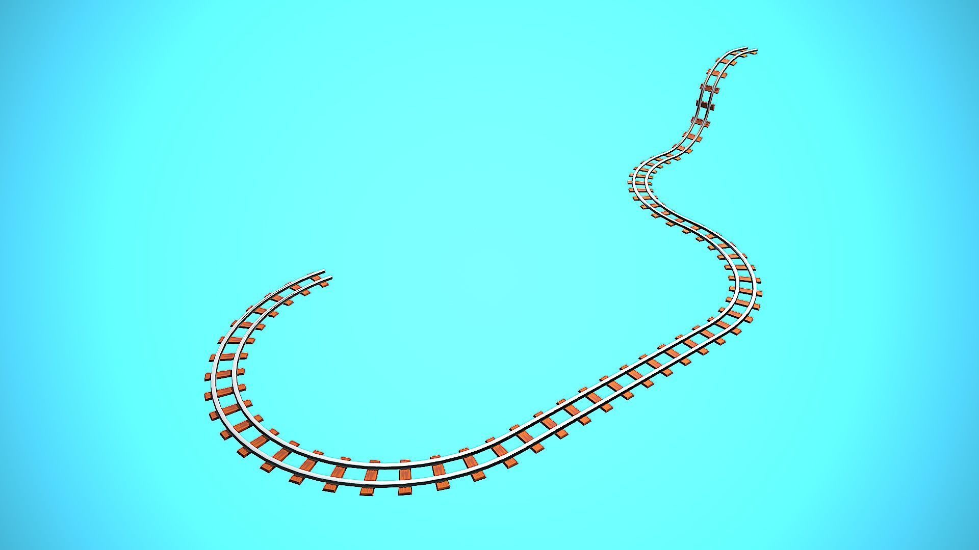 3D model MODULAR RAILS CARTOON STYLIZED VR / AR / low-poly | CGTrader