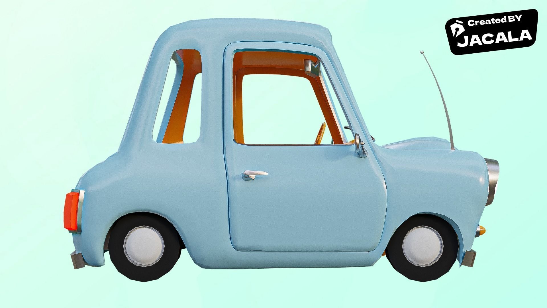 3D model Cartoon Car Rig 3D model VR / AR / low-poly | CGTrader