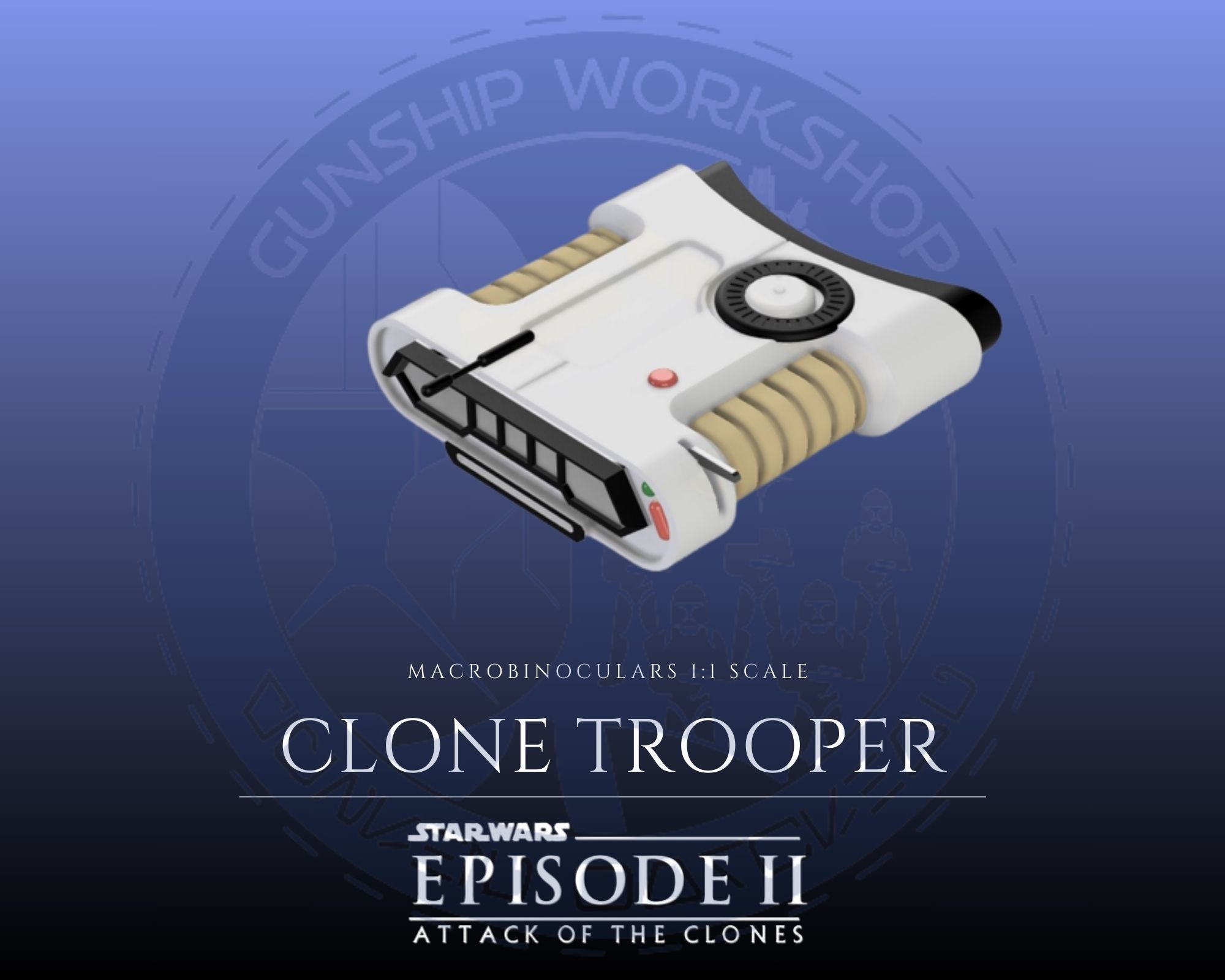 AOTC clone trooper binoculars 3D model 3D printable | CGTrader