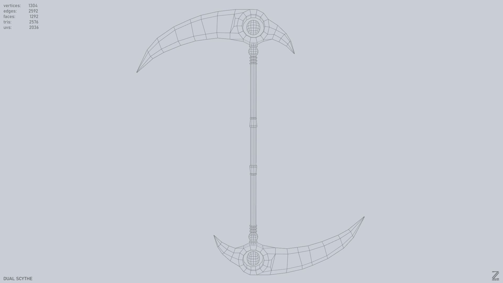 3D model Dual scythe VR / AR / low-poly | CGTrader