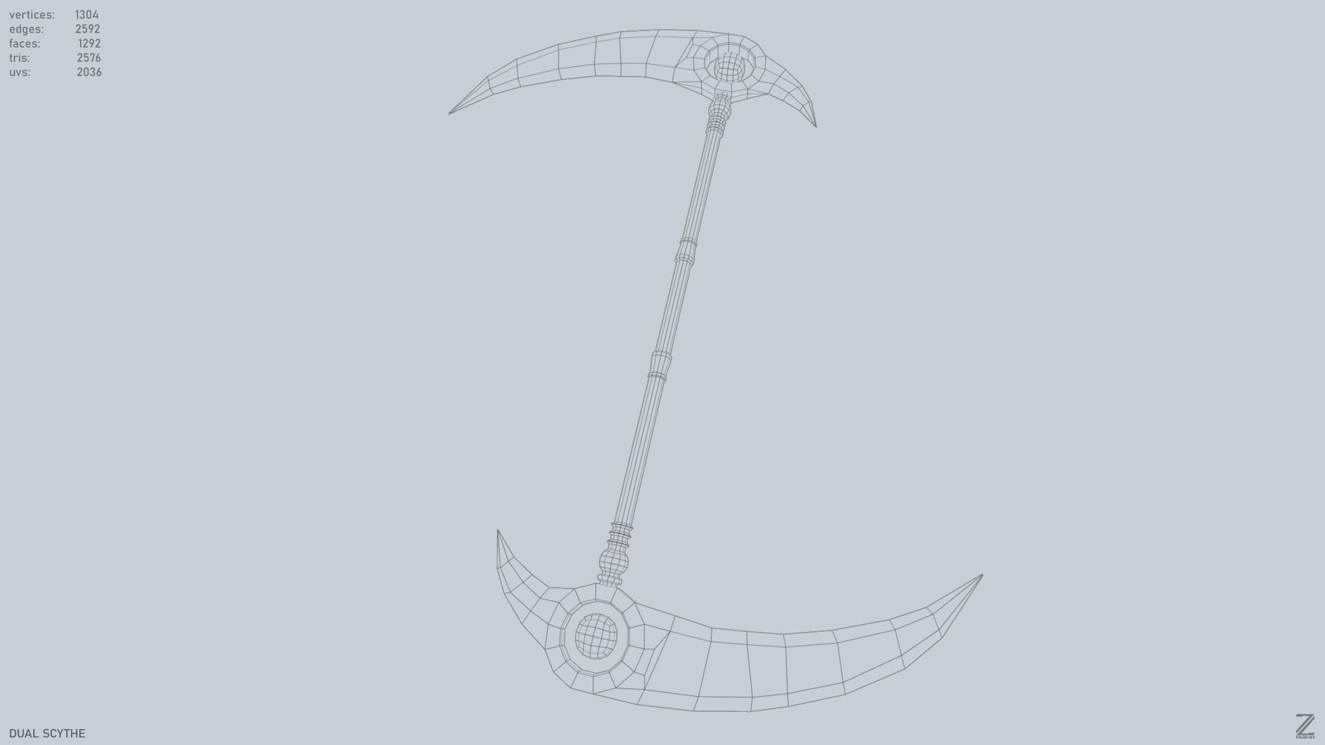 3D model Dual scythe VR / AR / low-poly | CGTrader