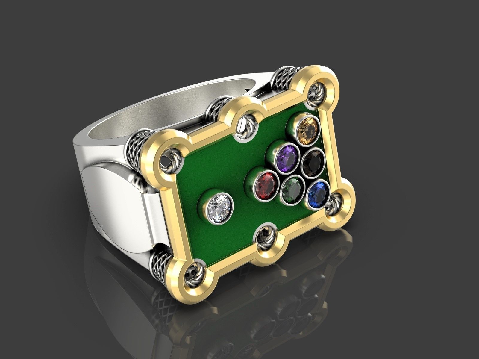 Billiard Fan Ring 3D model 3D printable | CGTrader