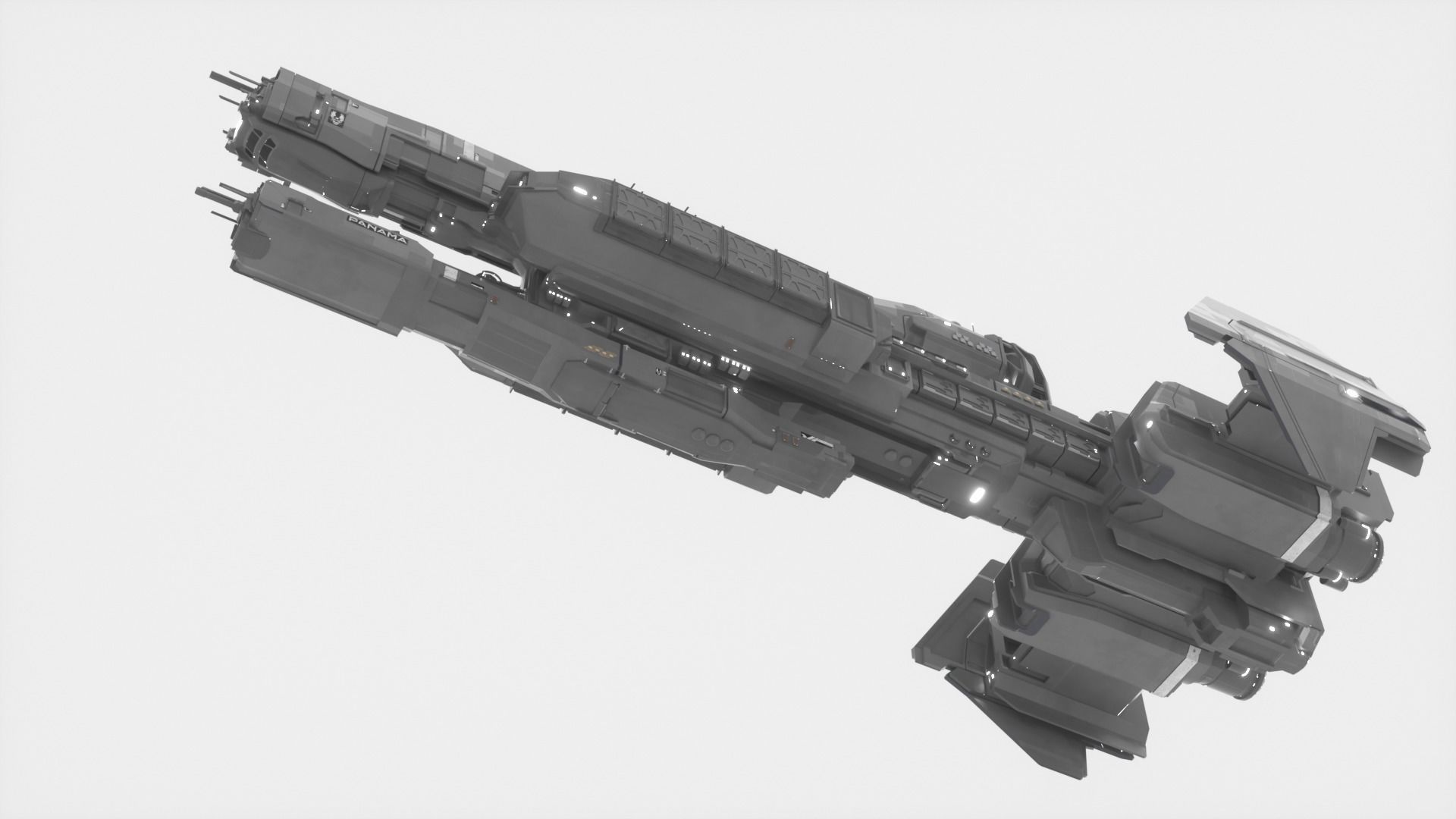 3D model UNSC Panama Light Frigate VR / AR / low-poly | CGTrader