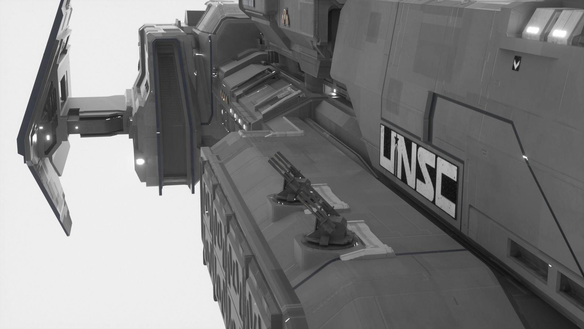 3D model UNSC Panama Light Frigate VR / AR / low-poly | CGTrader