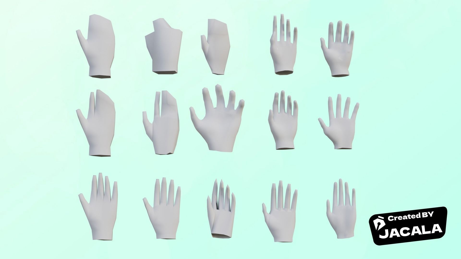 3D model Low Poly Hands VR / AR / low-poly | CGTrader