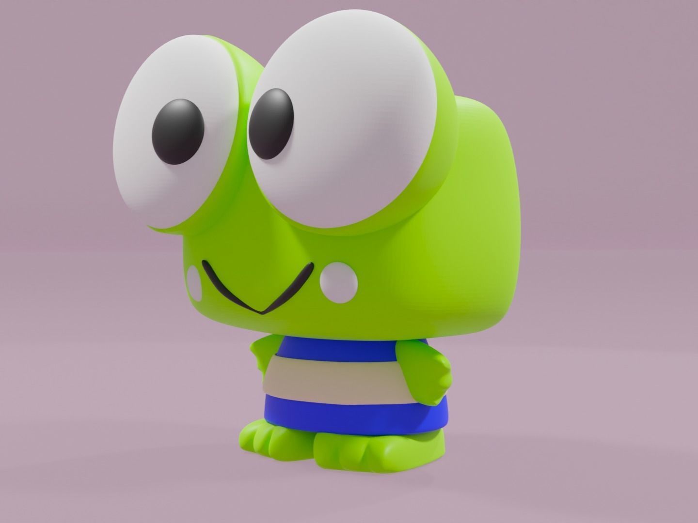 Keroppi frog from Hello kitty Funko Pop 3D model 3D printable | CGTrader