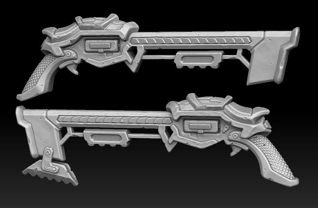Fantasy muskets collection 3d print 3D model 3D printable | CGTrader