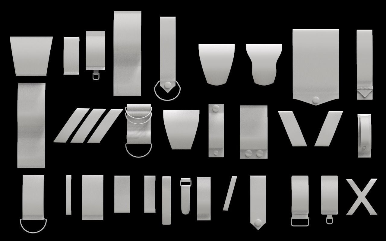 3D model 30 Belt loop IMM BRUSH and 3d model VR / AR / low-poly | CGTrader