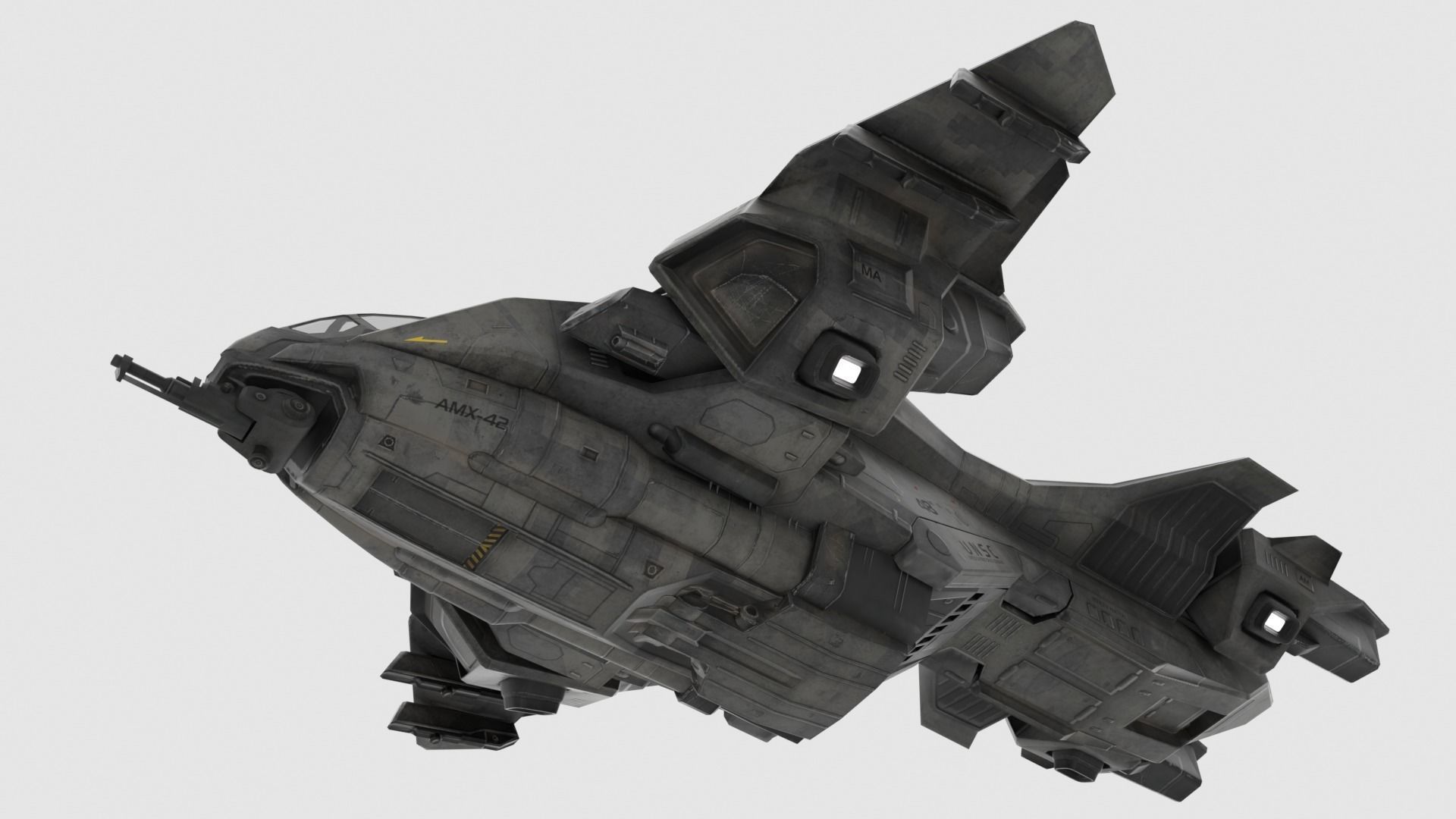 3D model UNSC D77-TC Pelican Dropship VR / AR / low-poly | CGTrader