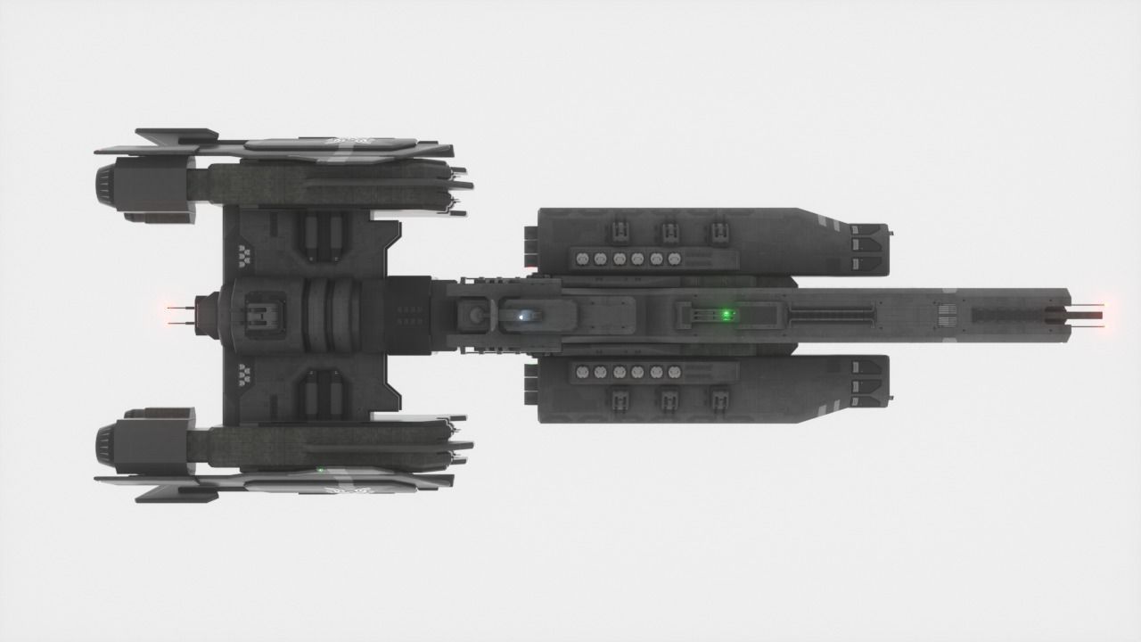 3D model UNSC Paris Class Heavy Frigate VR / AR / low-poly | CGTrader