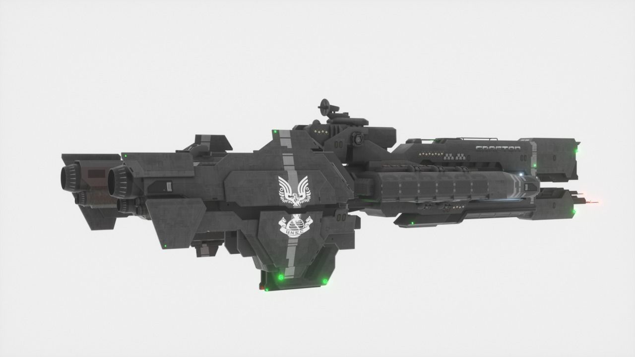 Unsc Frigate 3D Model , UNSC Frigate Forward Unto Dawn – HOBH