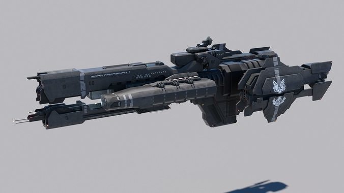 3D model UNSC Paris Class Heavy Frigate VR / AR / low-poly | CGTrader