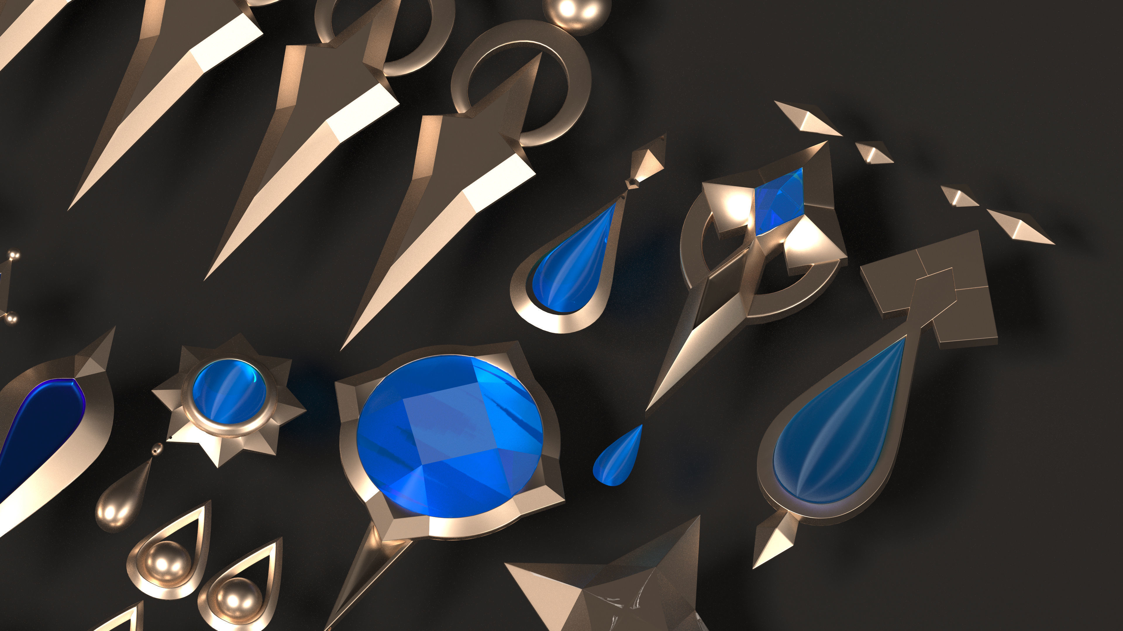 GENSHIN IMPACT - FURINA PACK 3d file stl 3D model 3D model 3D printable ...