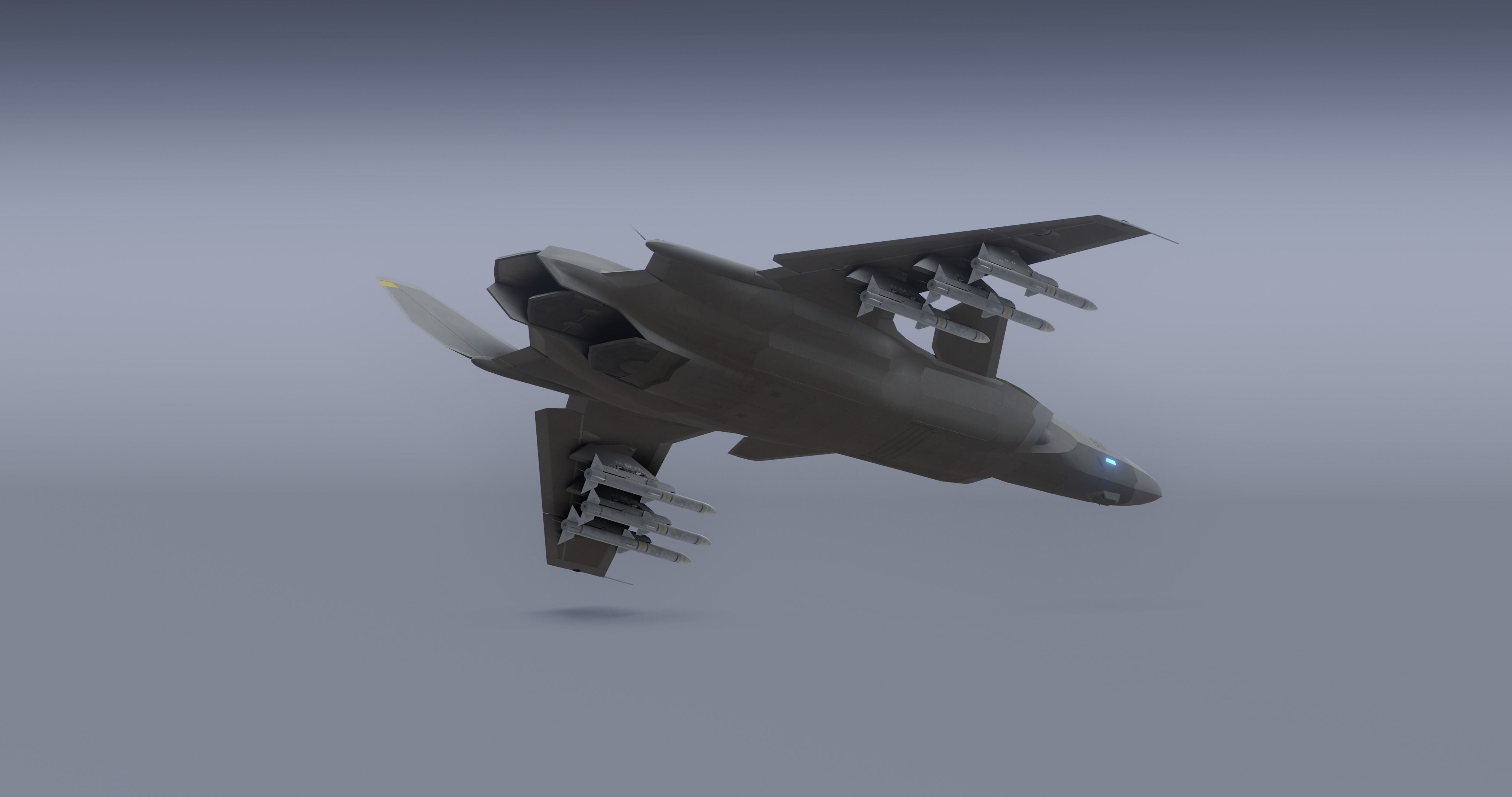 3D model Futuristic Fighter Jet 2099 VR / AR / low-poly | CGTrader