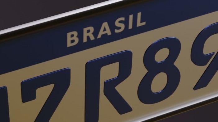 Customizable Brazilian license plate 3D model | CGTrader