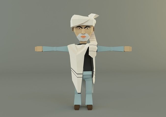 low polygon man 01 3D model | CGTrader