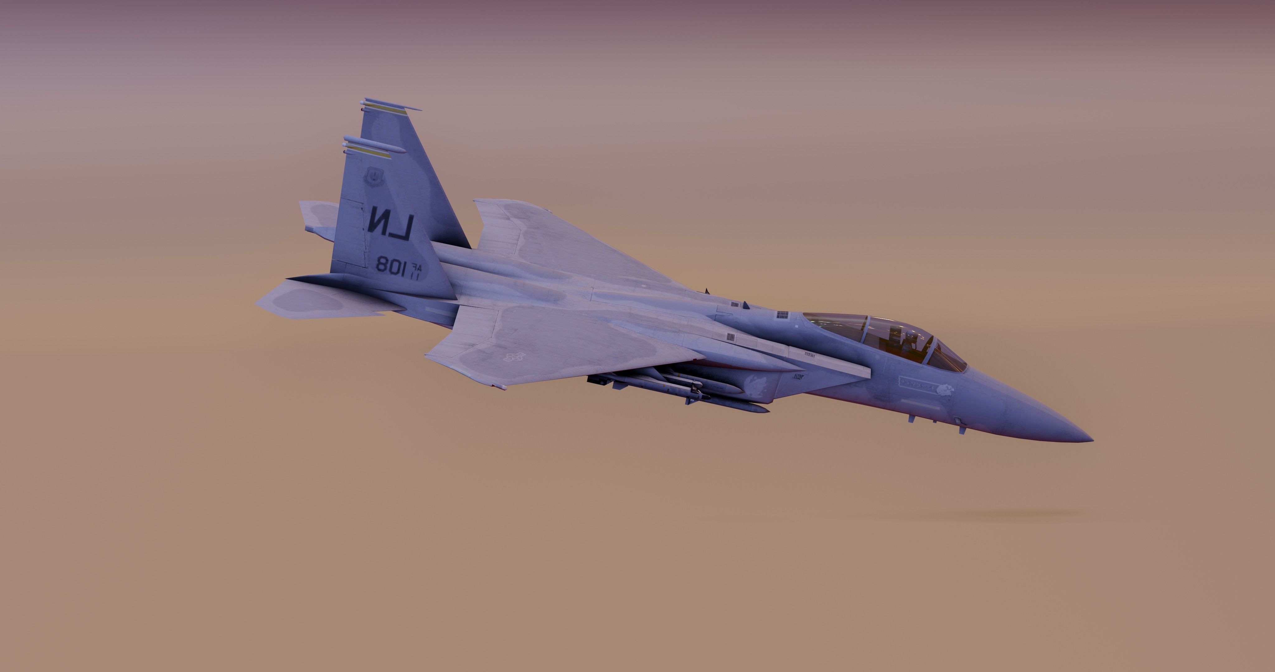 3D model F 15 C- Fighter Jet VR / AR / low-poly | CGTrader