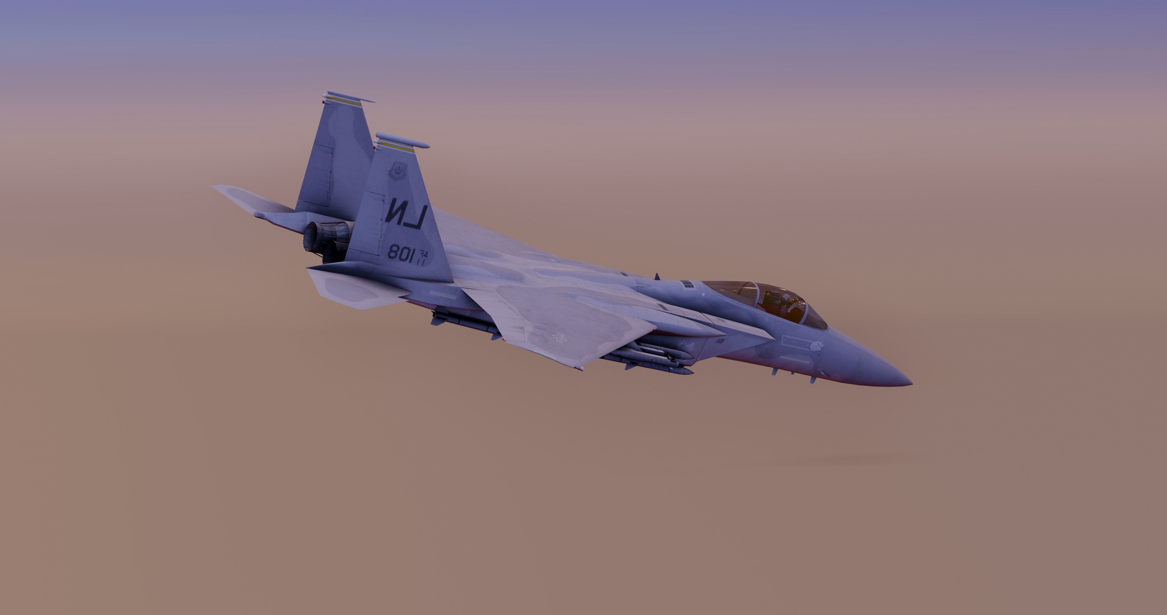 3D model F 15 C- Fighter Jet VR / AR / low-poly | CGTrader