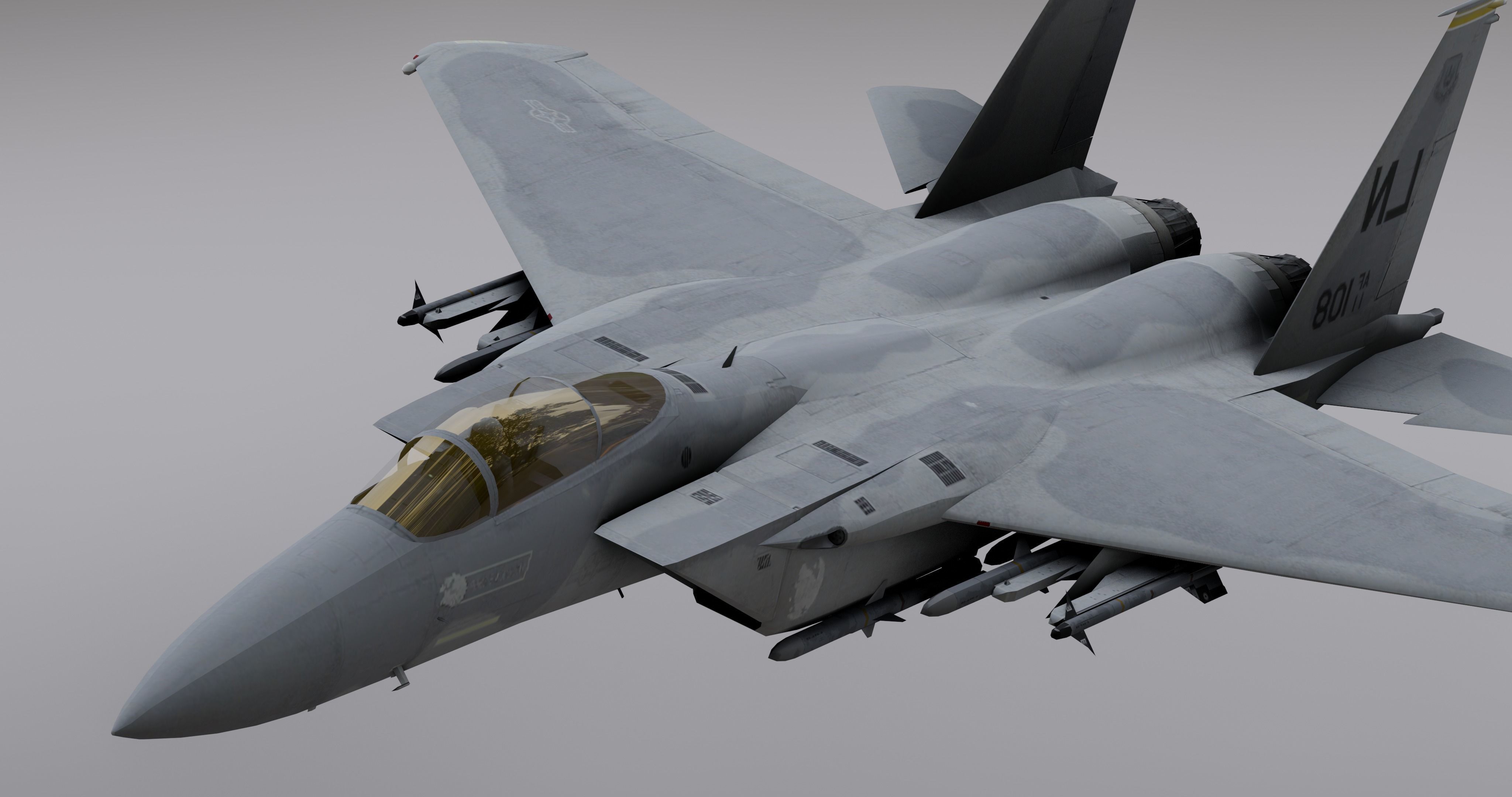 3D model F 15 C- Fighter Jet VR / AR / low-poly | CGTrader