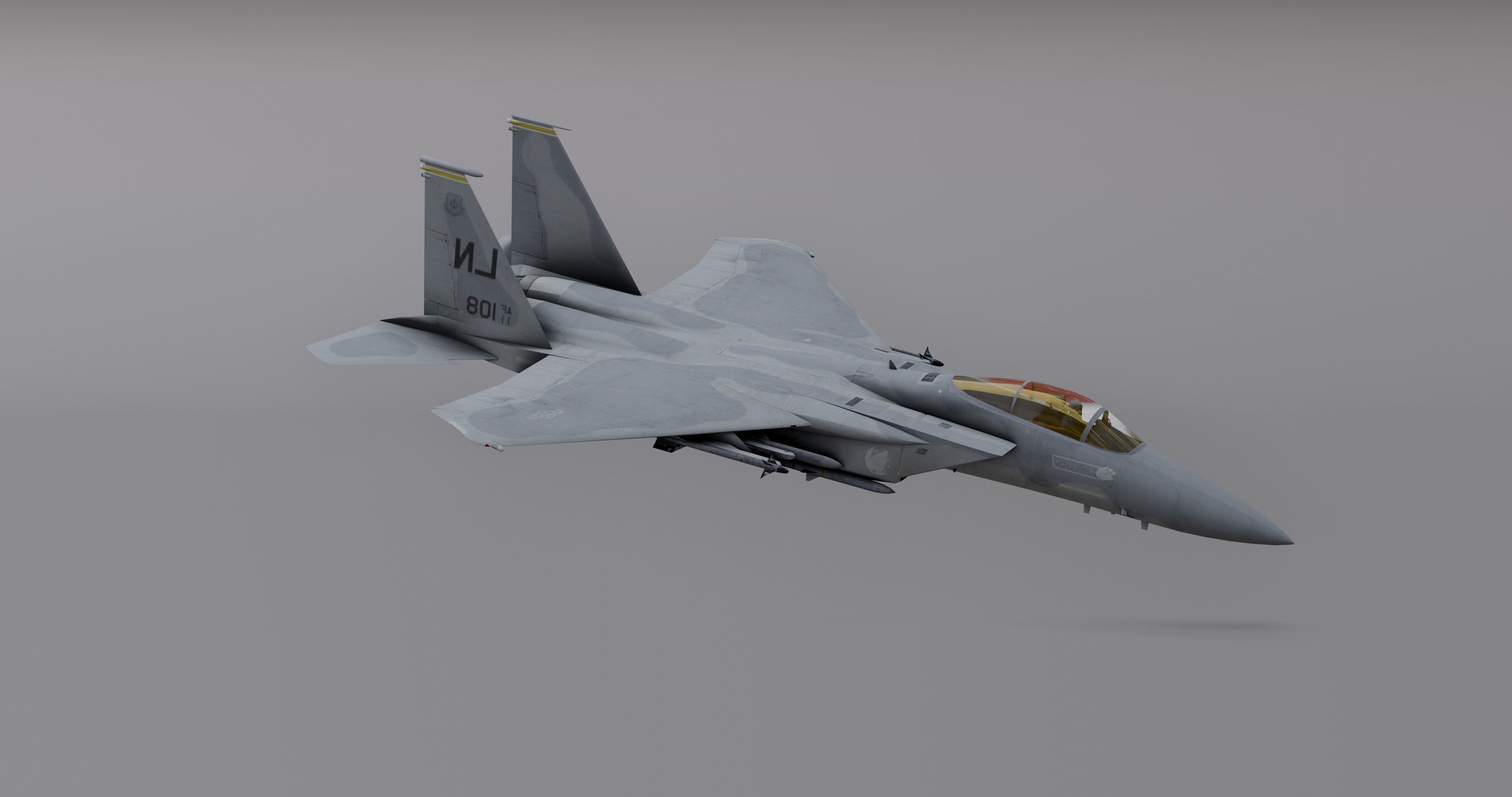 3D model F 15 C- Fighter Jet VR / AR / low-poly | CGTrader