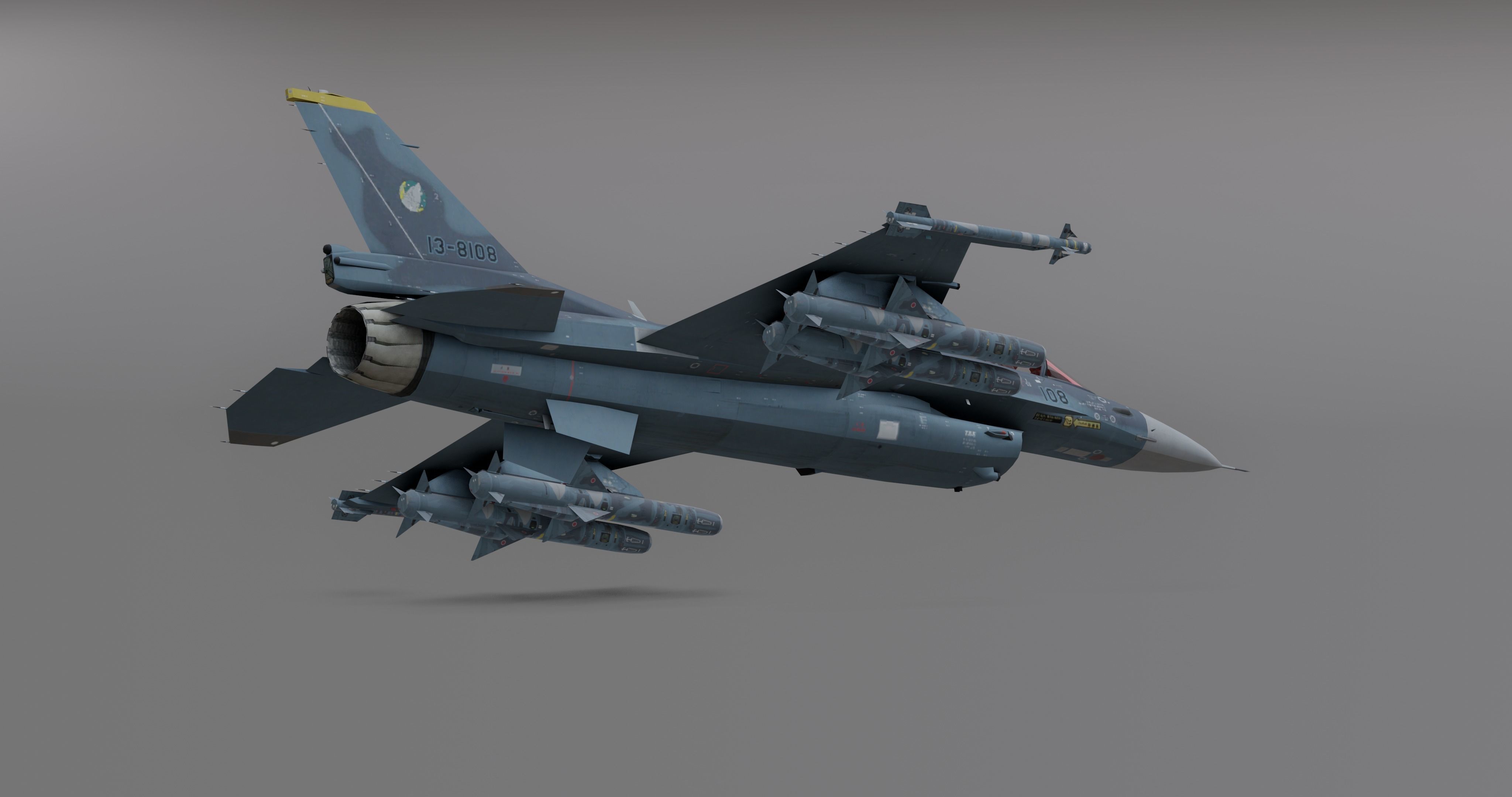 3D model F2 Fighter Jet VR / AR / low-poly | CGTrader