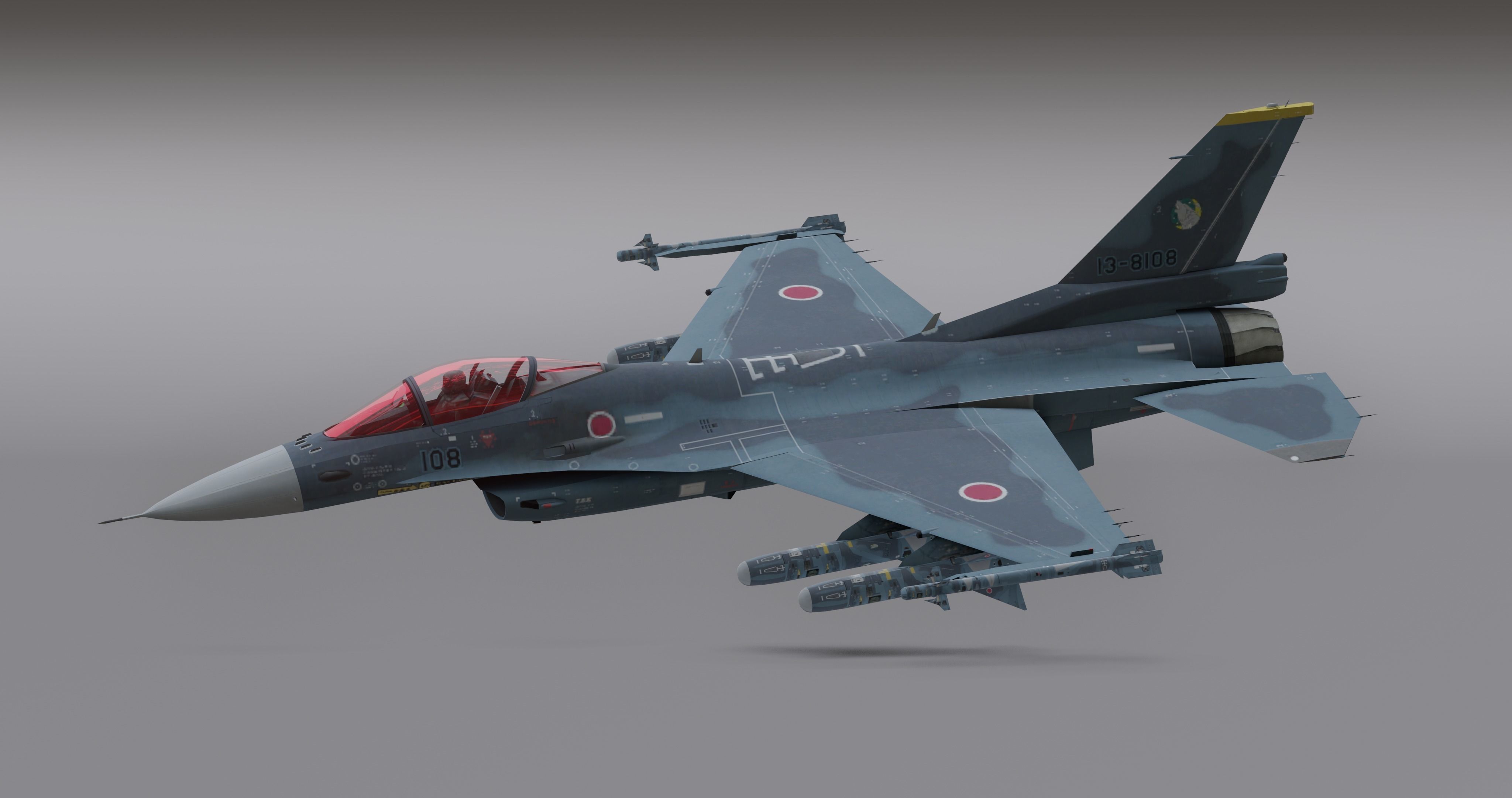 3D model F2 Fighter Jet VR / AR / low-poly | CGTrader