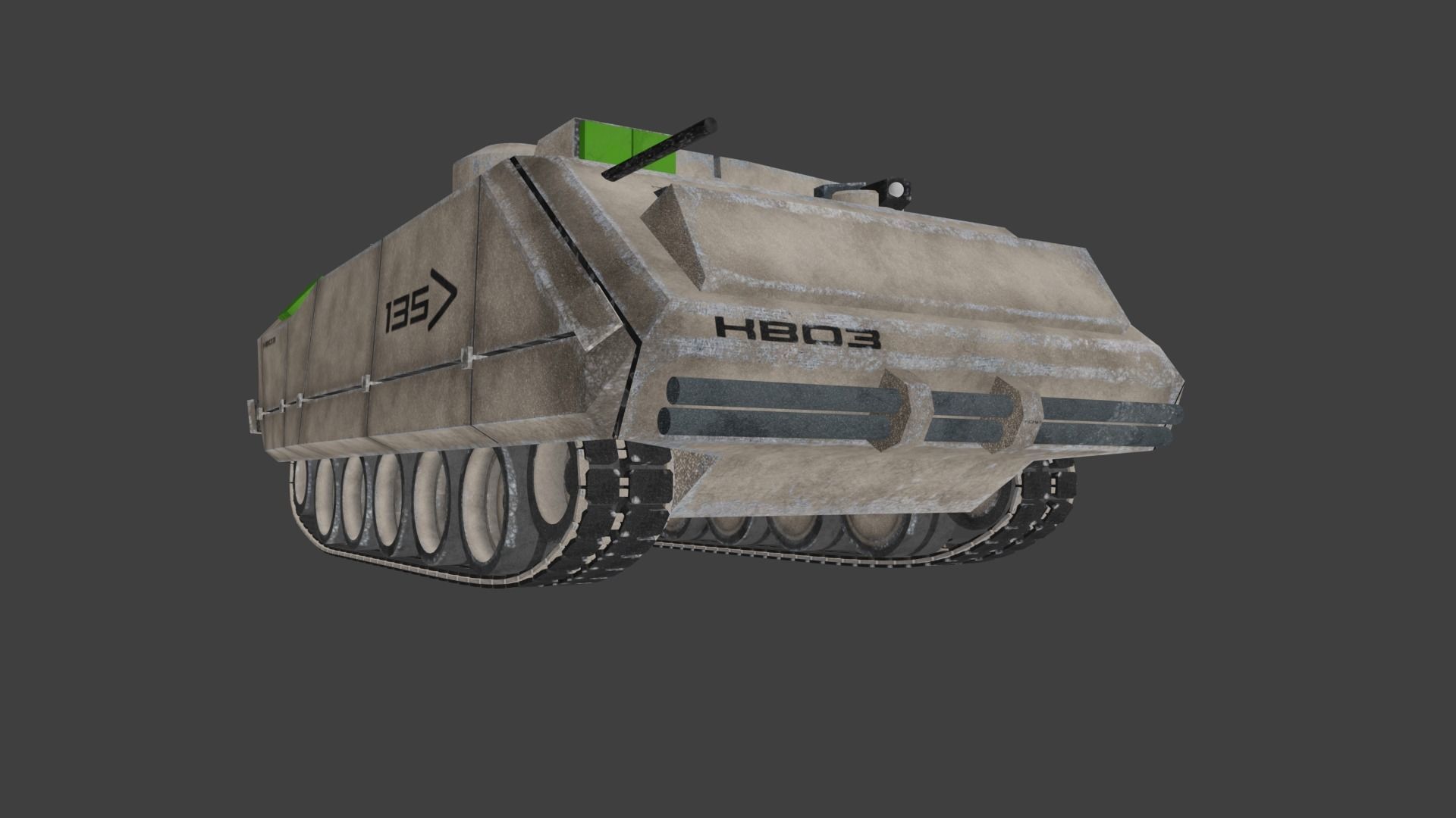 3D model KB03 Heavy Armored SciFi Tank APC VR / AR / low-poly | CGTrader