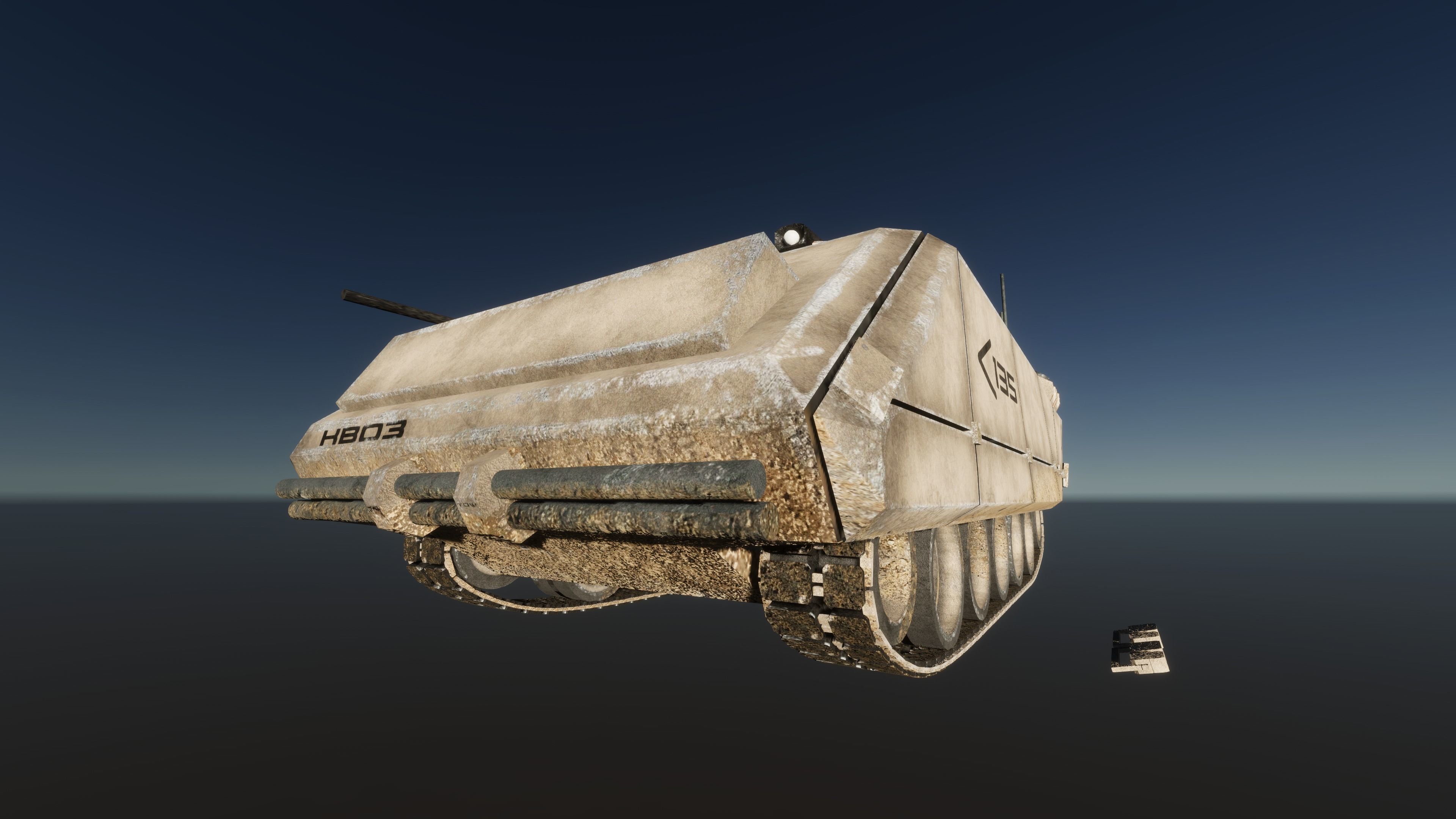 3D model KB03 Heavy Armored SciFi Tank APC VR / AR / low-poly | CGTrader