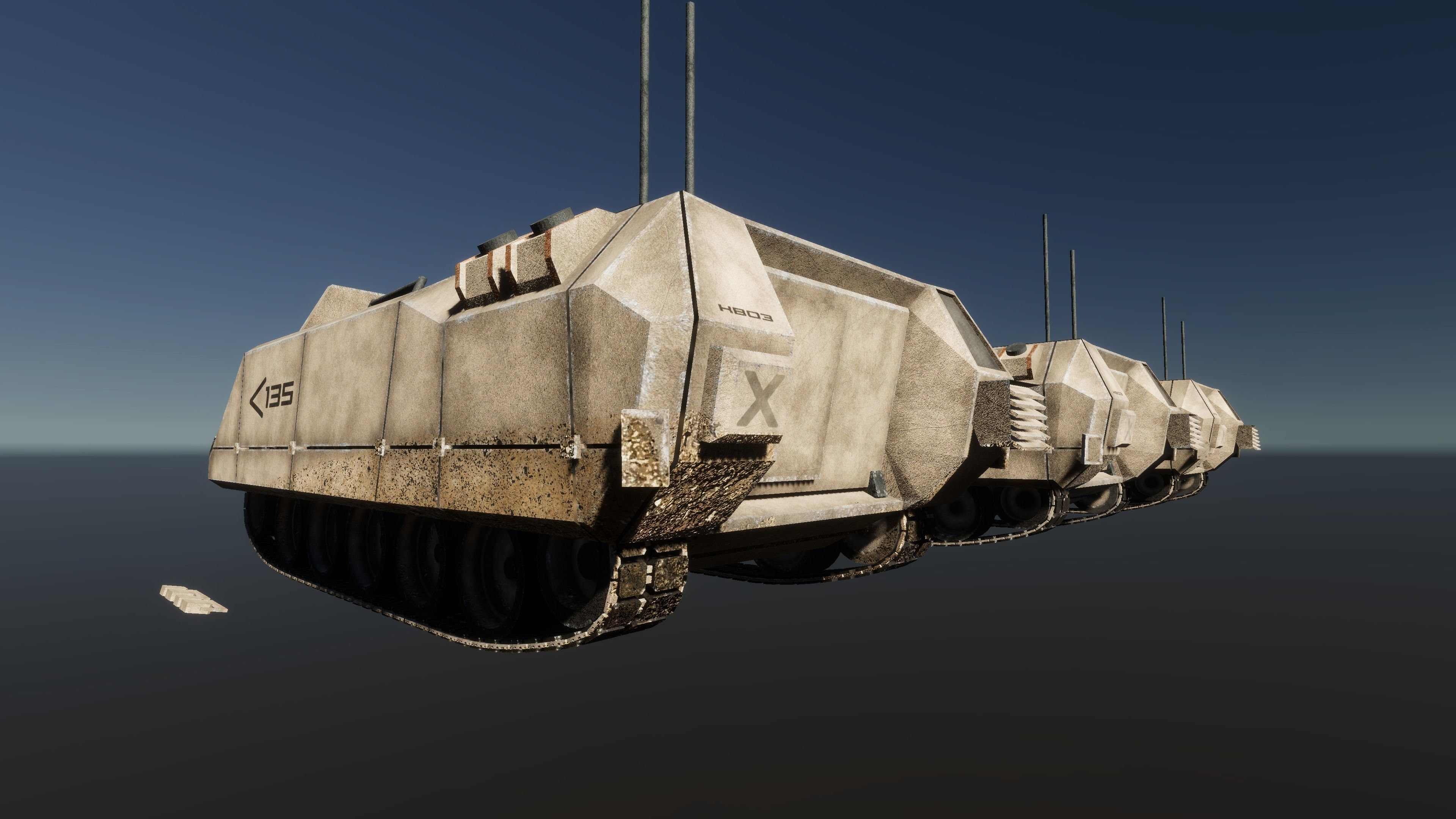 3D model KB03 Heavy Armored SciFi Tank APC VR / AR / low-poly | CGTrader
