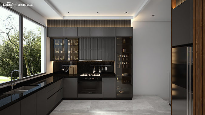 Kitchen interior 3D model 3D model lux 3D model | CGTrader