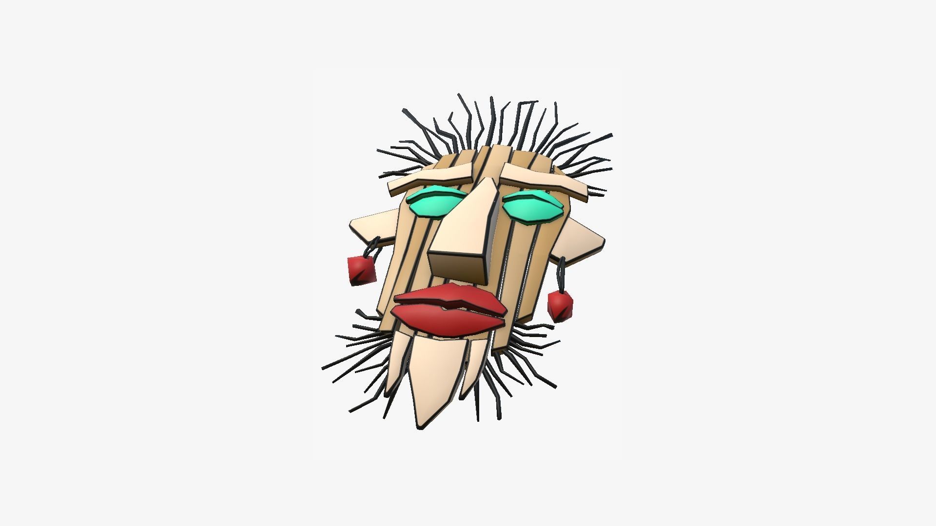 3D model Tribal Mask A11 - Cartoon - Costume Character Design VR / AR ...