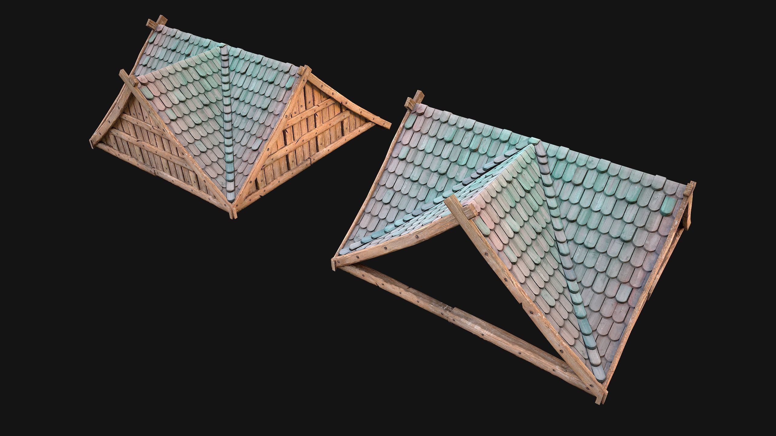3D model Medieval Corner Roof VR / AR / low-poly | CGTrader