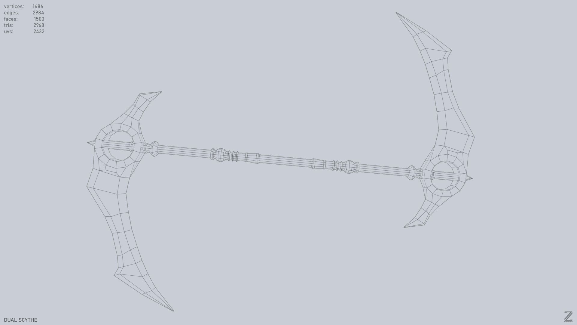 3D model Dual scythe VR / AR / low-poly | CGTrader