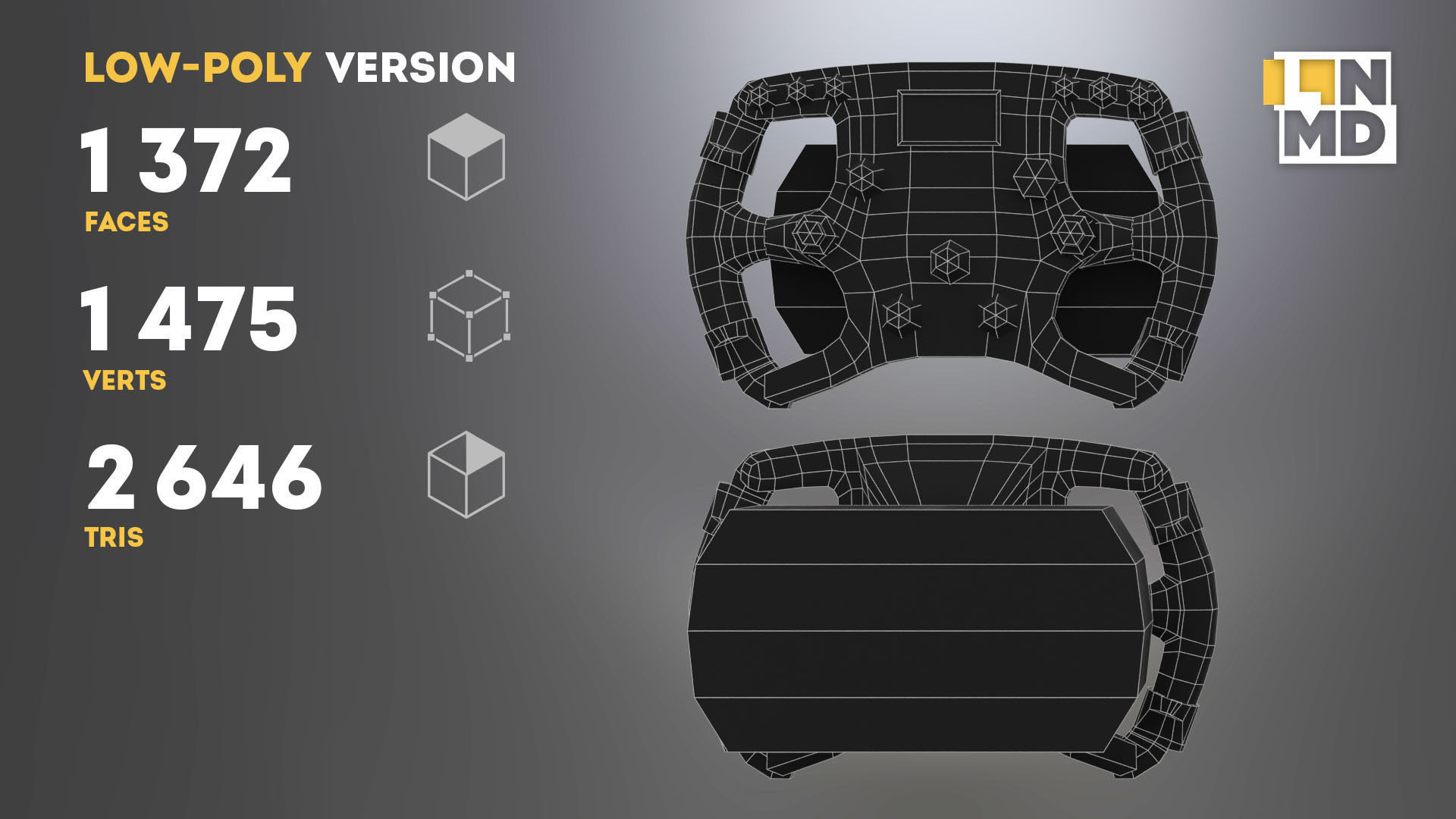 3D model Two Formula 1 Steering wheels VR / AR / low-poly | CGTrader