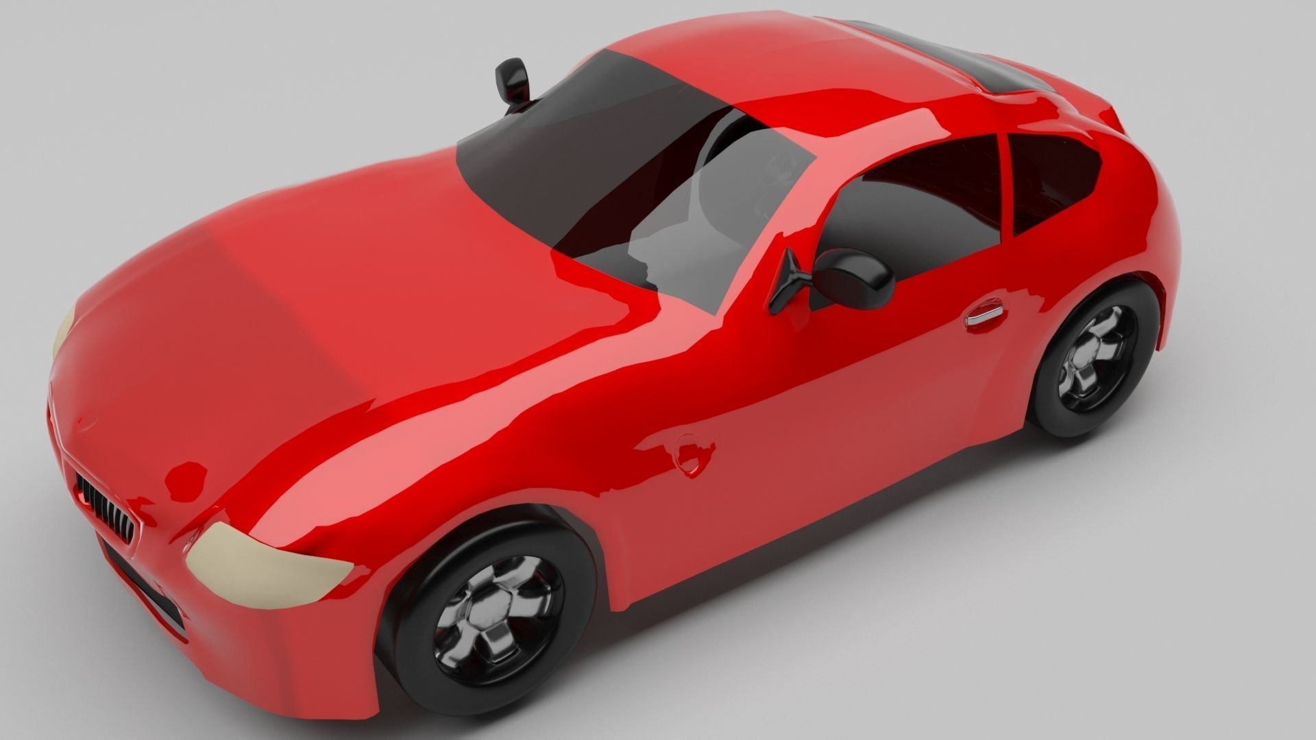 Red Car 3D model animated rigged | CGTrader