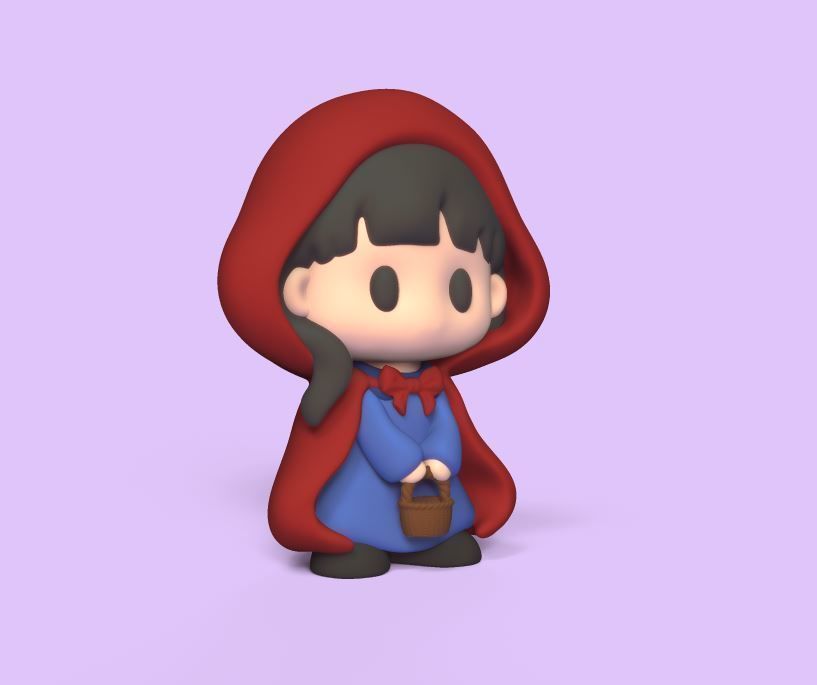Little Red Riding Hood 3D model 3D printable | CGTrader
