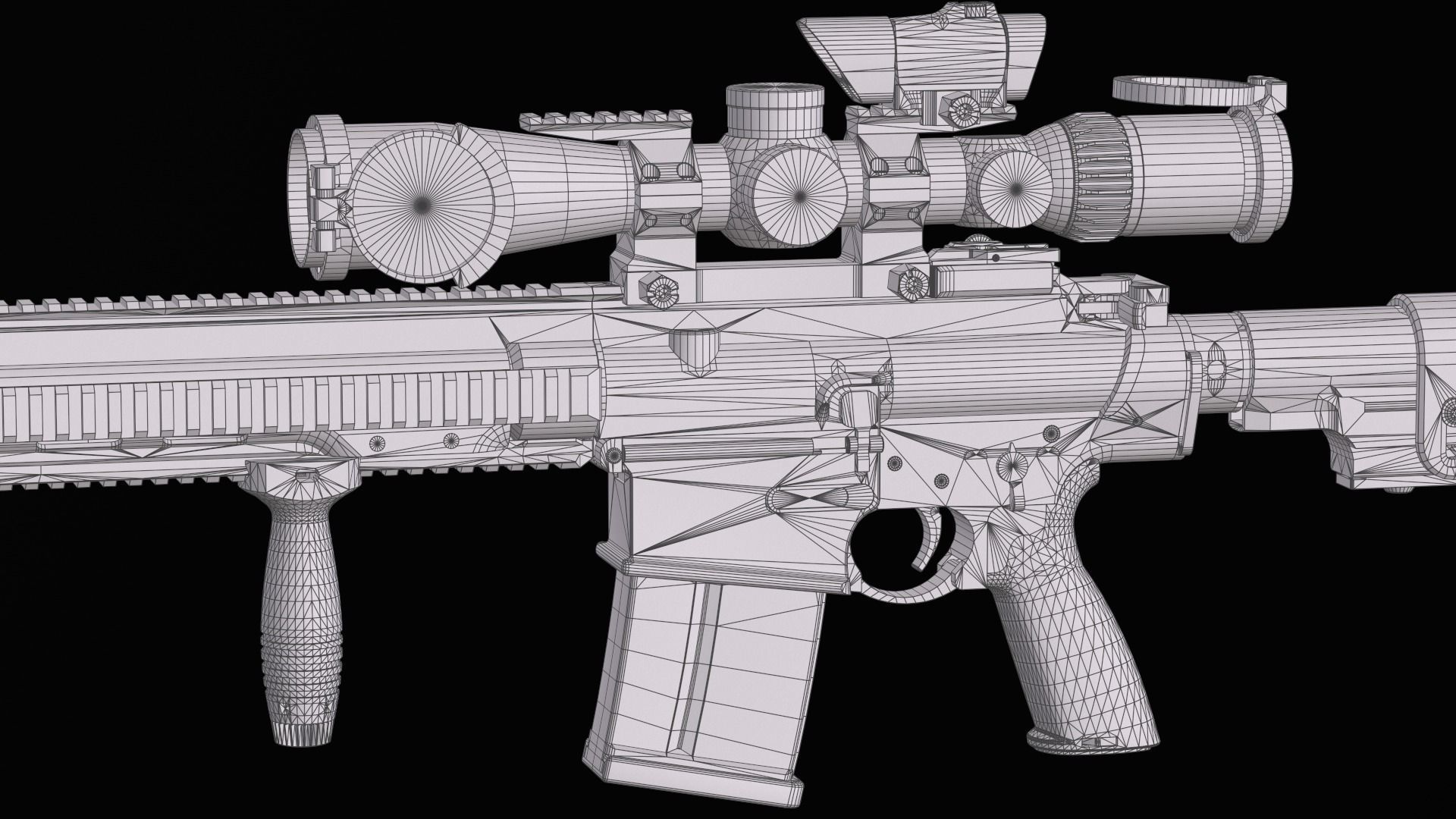 3D model Tactical Modular Sniper Rifle HK G28 VR / AR / low-poly | CGTrader