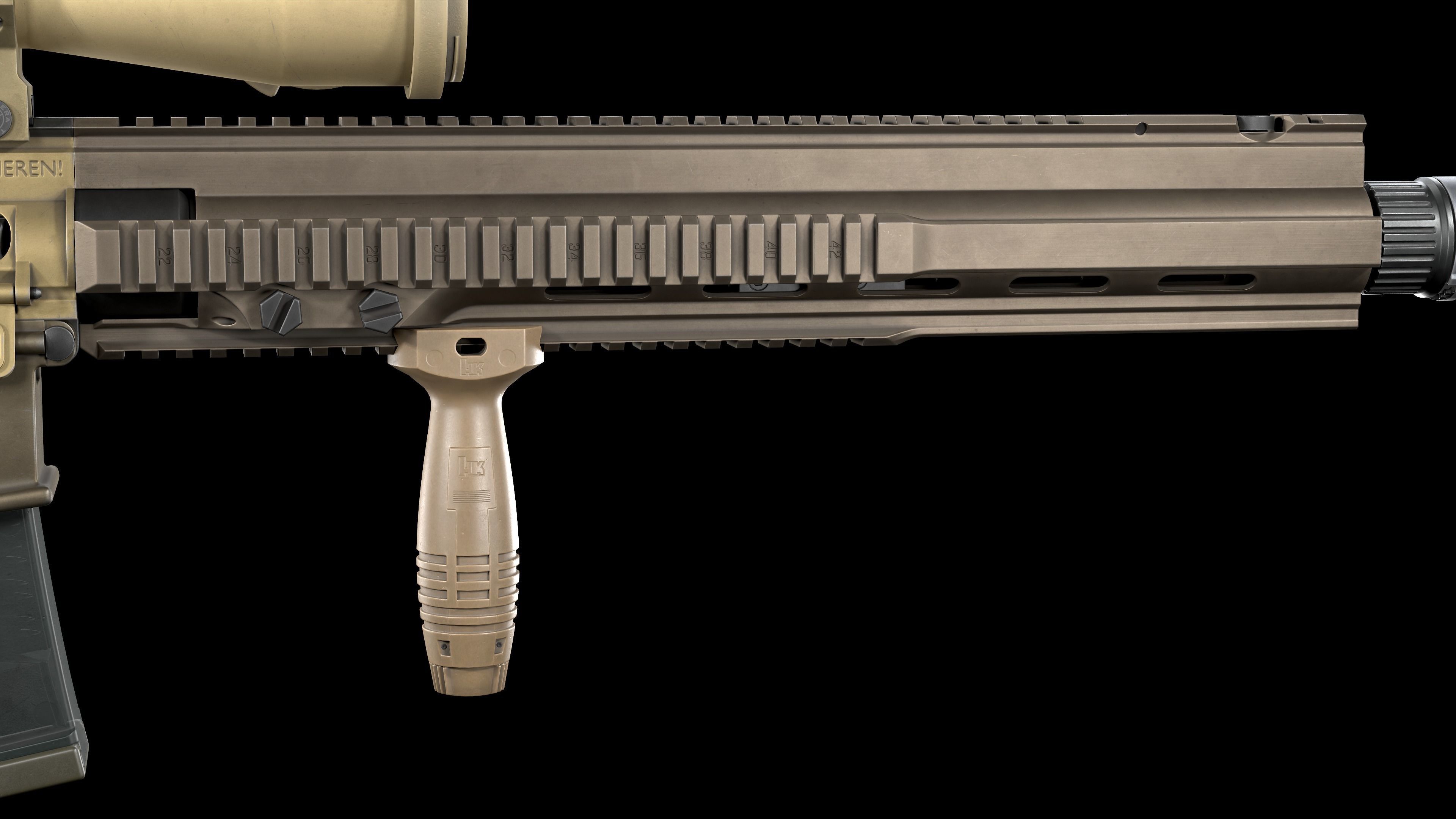 3D model Tactical Modular Sniper Rifle HK G28 VR / AR / low-poly | CGTrader