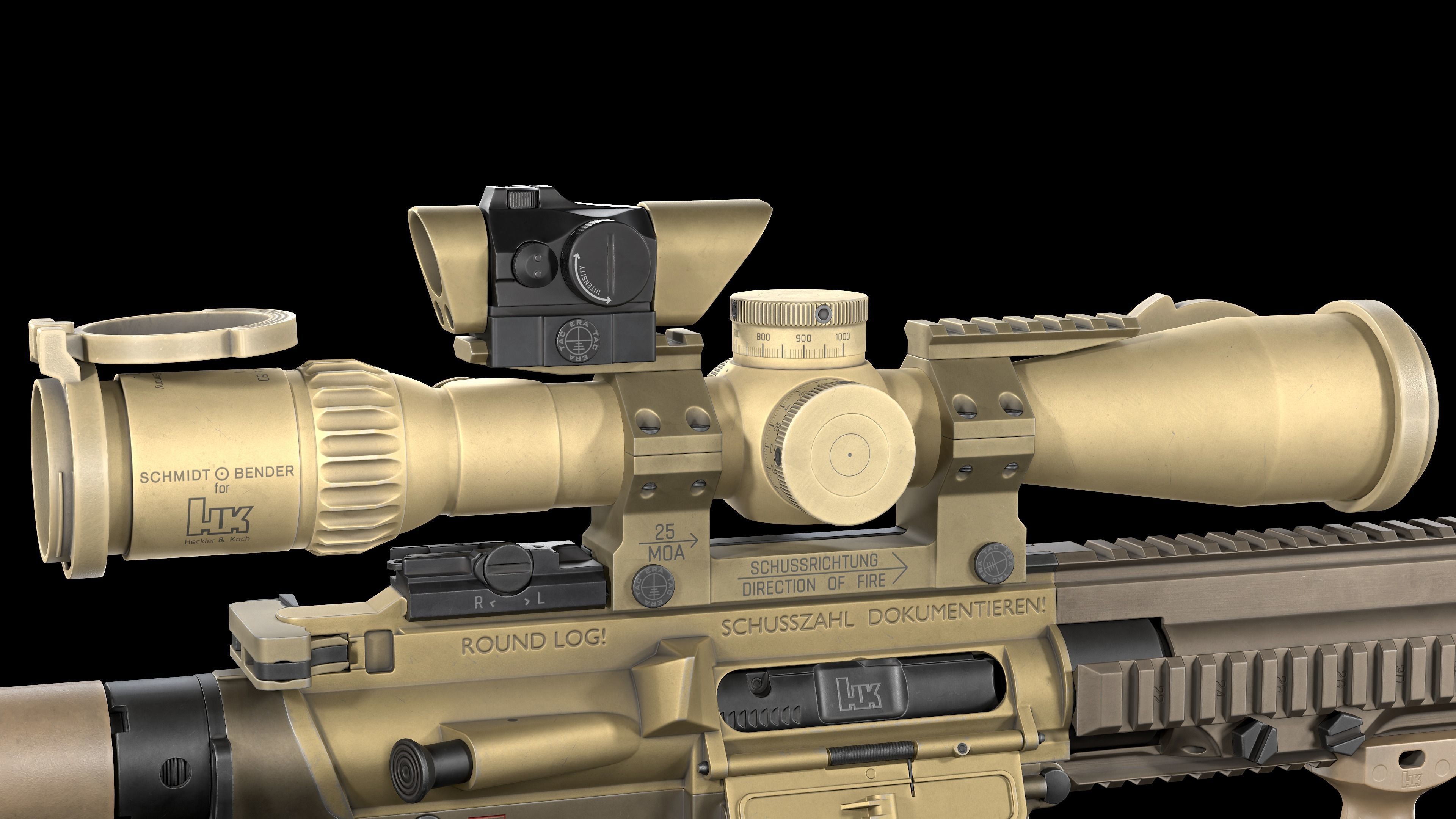 3D model Tactical Modular Sniper Rifle HK G28 VR / AR / low-poly | CGTrader