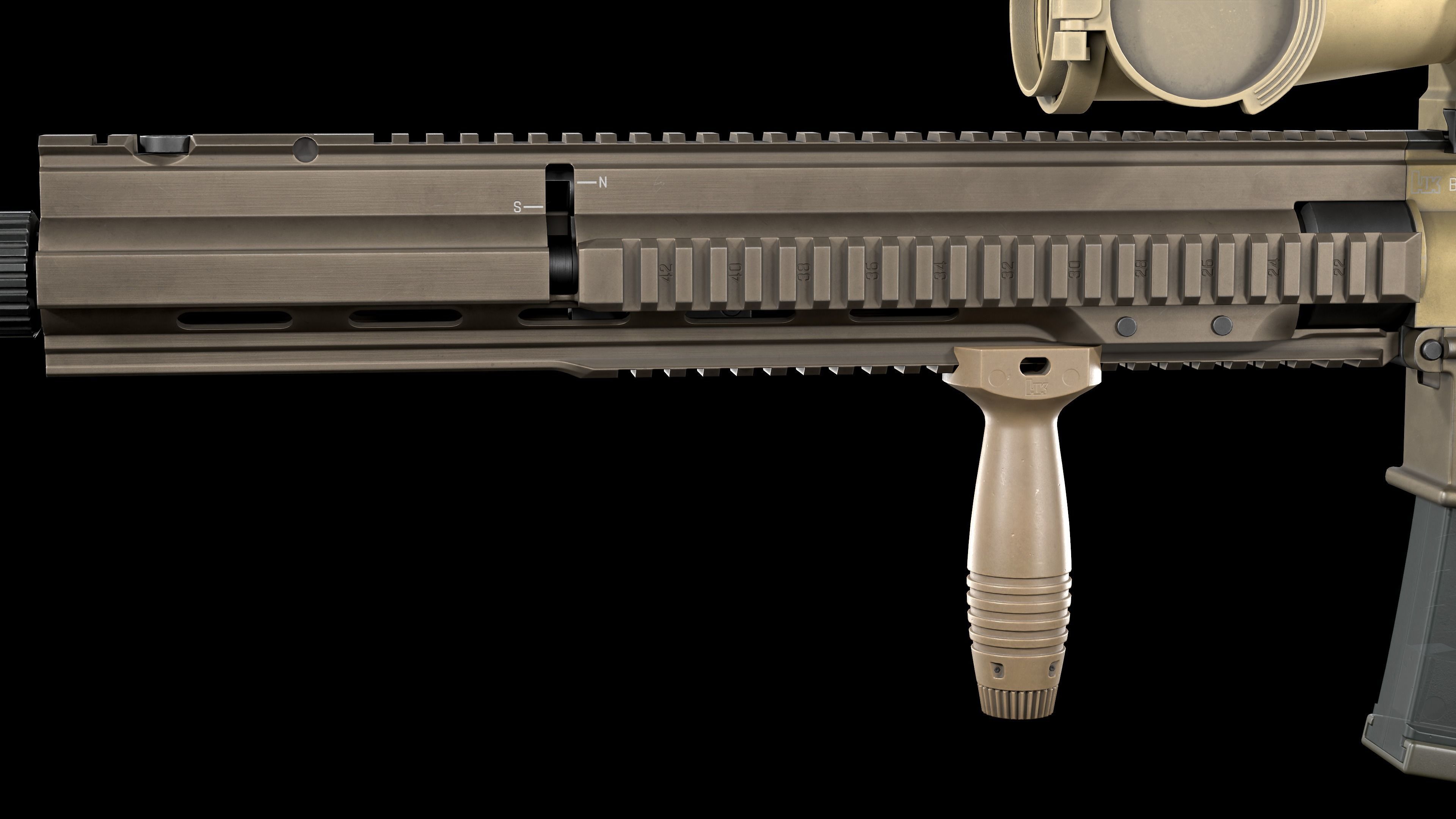 3D model Tactical Modular Sniper Rifle HK G28 VR / AR / low-poly | CGTrader