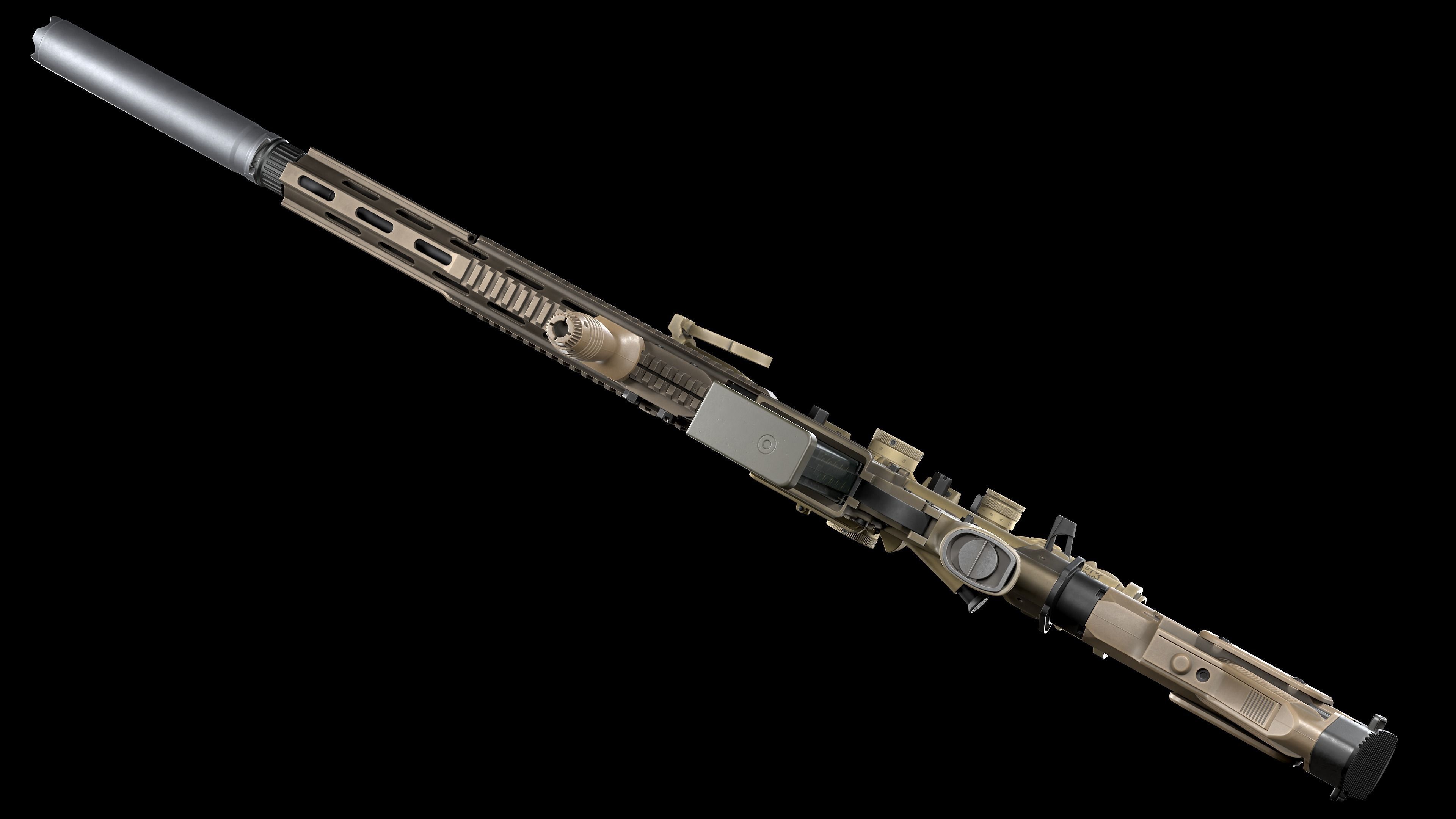 3D model Tactical Modular Sniper Rifle HK G28 VR / AR / low-poly | CGTrader