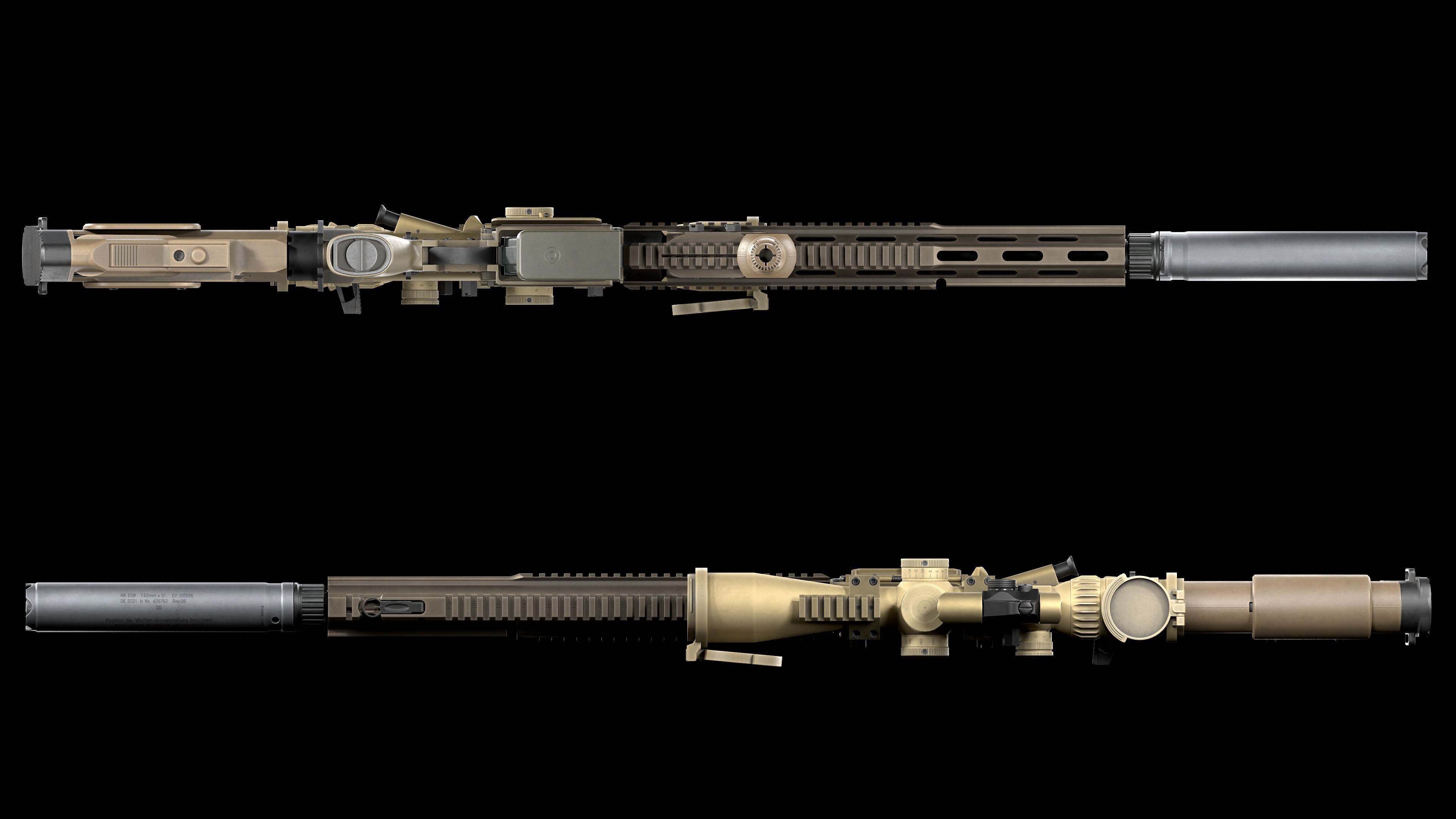 3D model Tactical Modular Sniper Rifle HK G28 VR / AR / low-poly | CGTrader