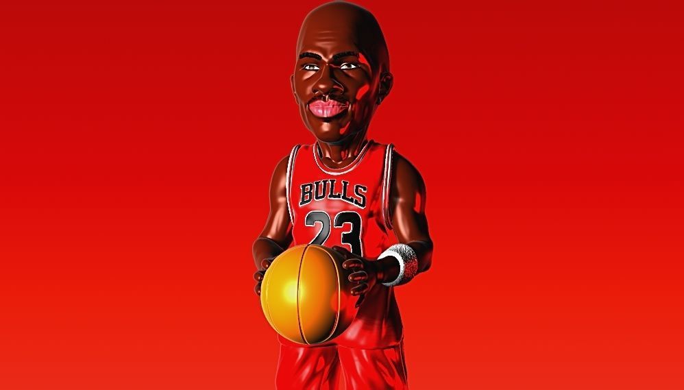 MICHAEL JORDAN MJ NBA CHICAGO BULLS 23 FIGURE BASKETBALL 3D model 3D ...