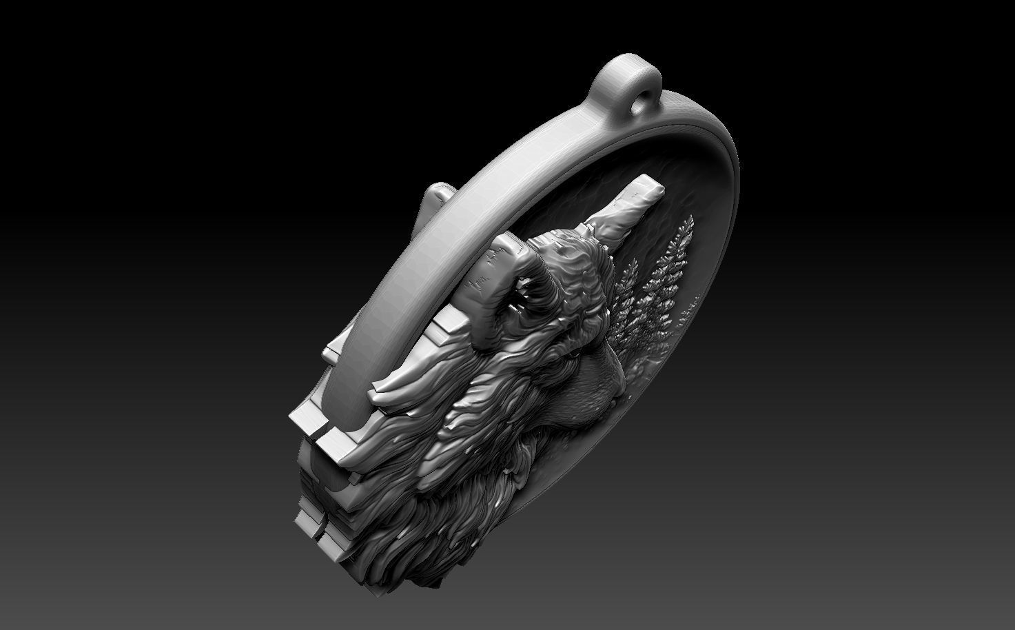HM Wolf Keychain 02 3D model 3D printable | CGTrader