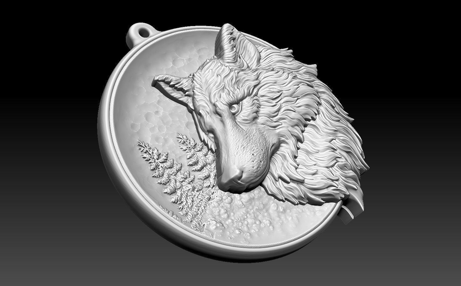 HM Wolf Keychain 02 3D model 3D printable | CGTrader