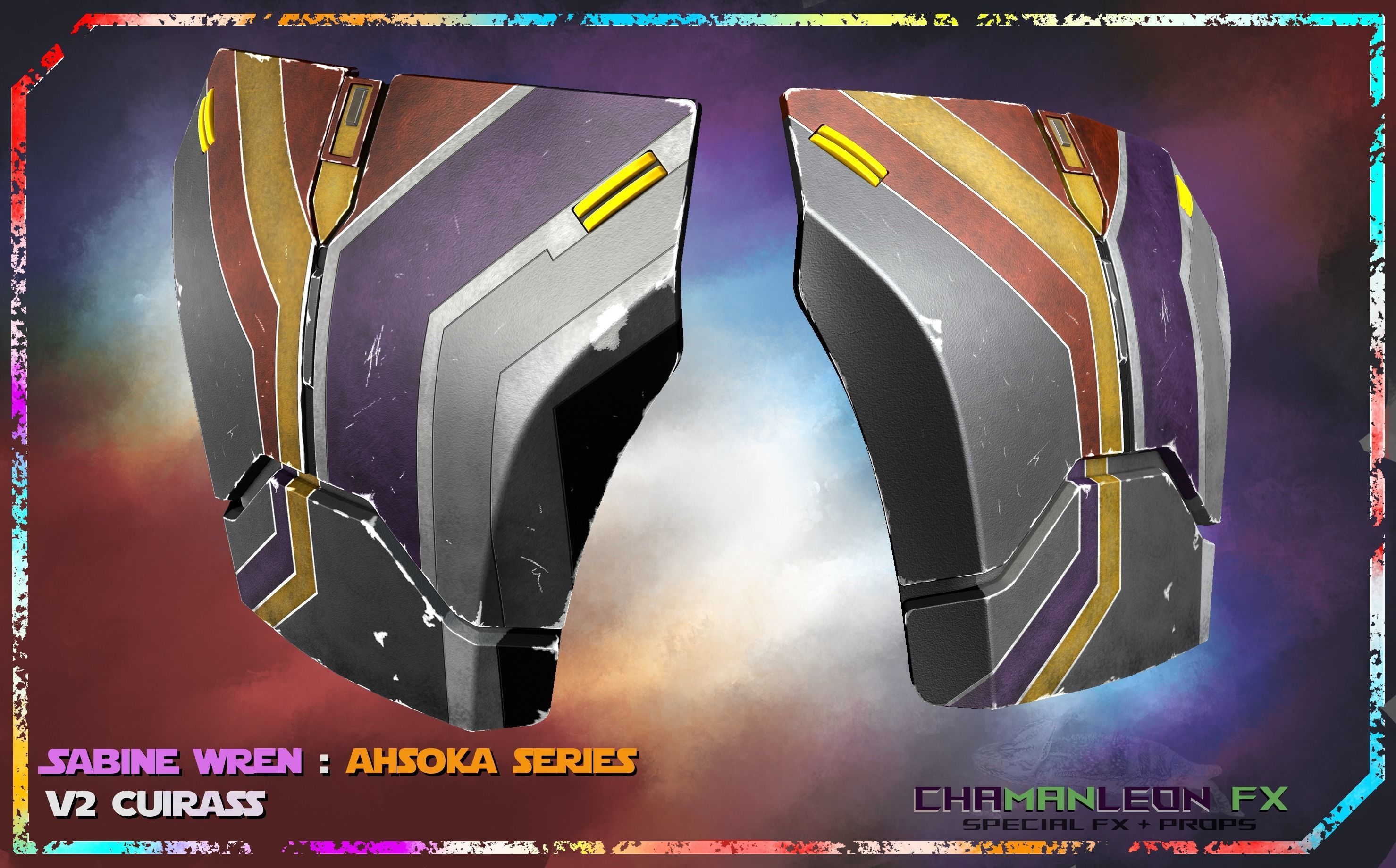 Sabine Wren Live Action Ahsoka Series Cuirass Armor Cosplay 3D model 3D ...